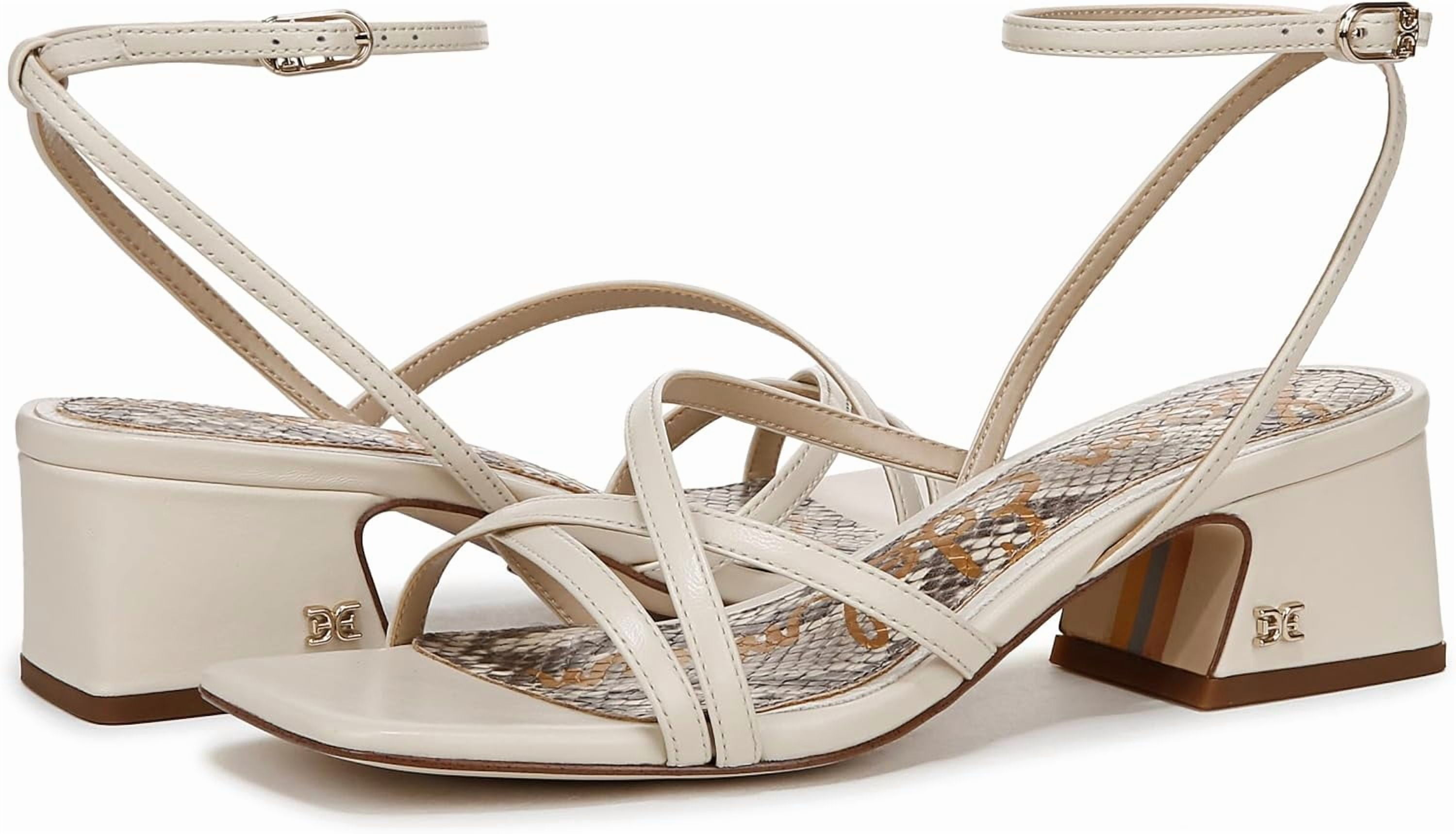 Sam Edelman Women's Whitley Block Heel Sandal Modern Ivory 5M - Walmart.com