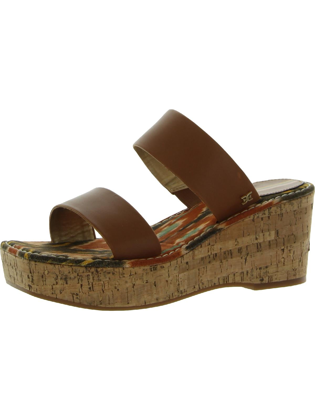 Sam Edelman Womens Alissa Leather Open Toe Wedge Sandals - Walmart.com