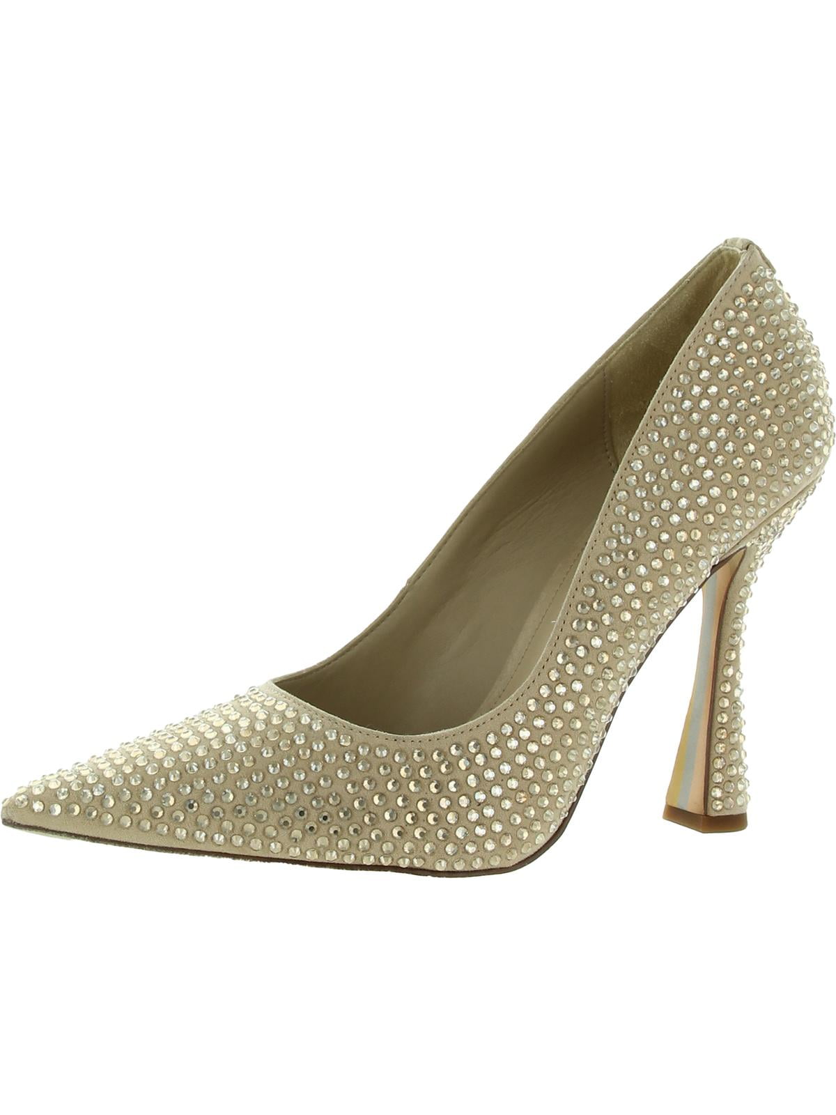 Sam Edelman Womens Antonia Glitz Faux Suede Embellished Pumps - Walmart.com