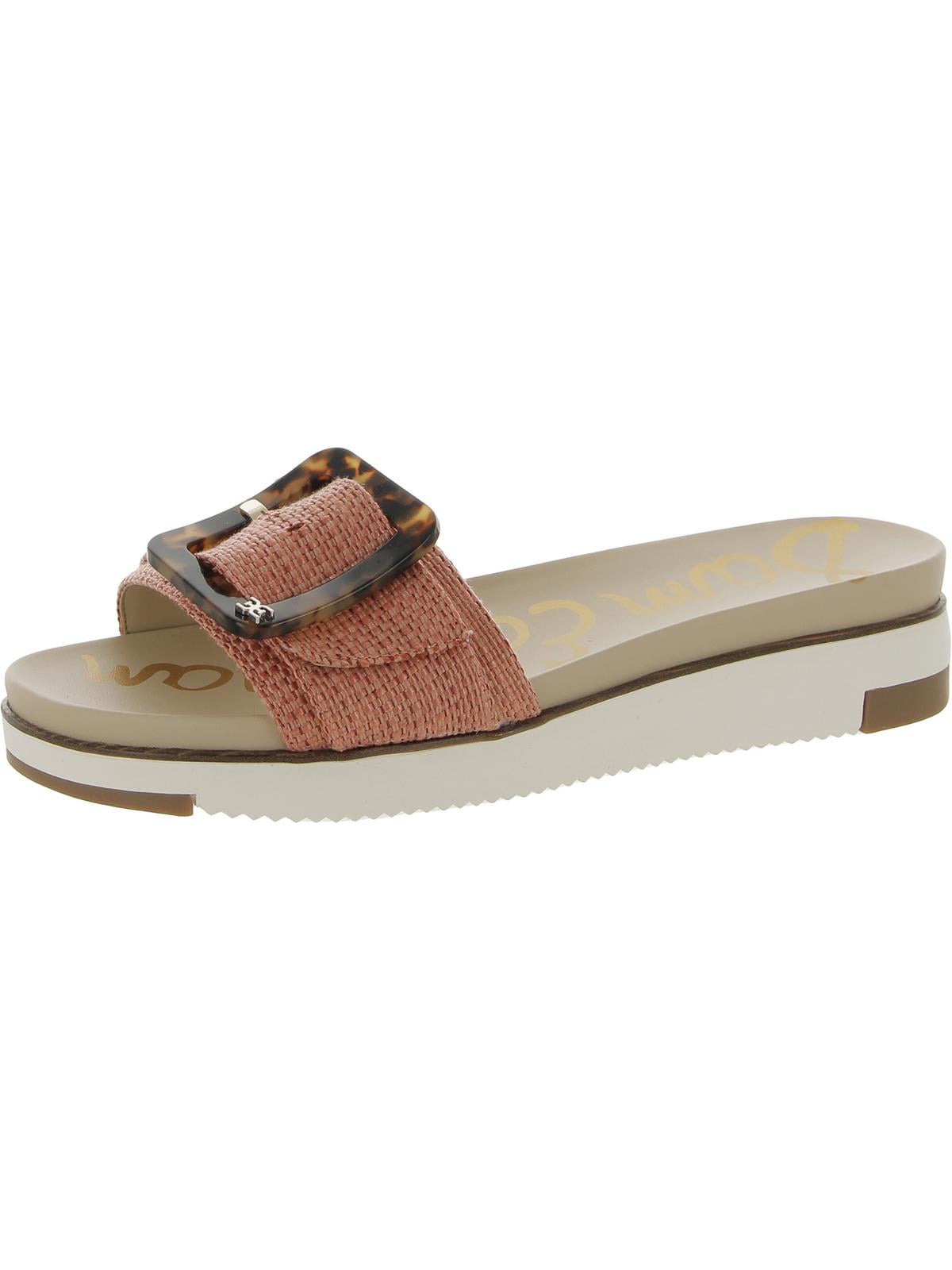 Sam Edelman Womens Ariane Leather Slip On Slide Sandals - Walmart.com