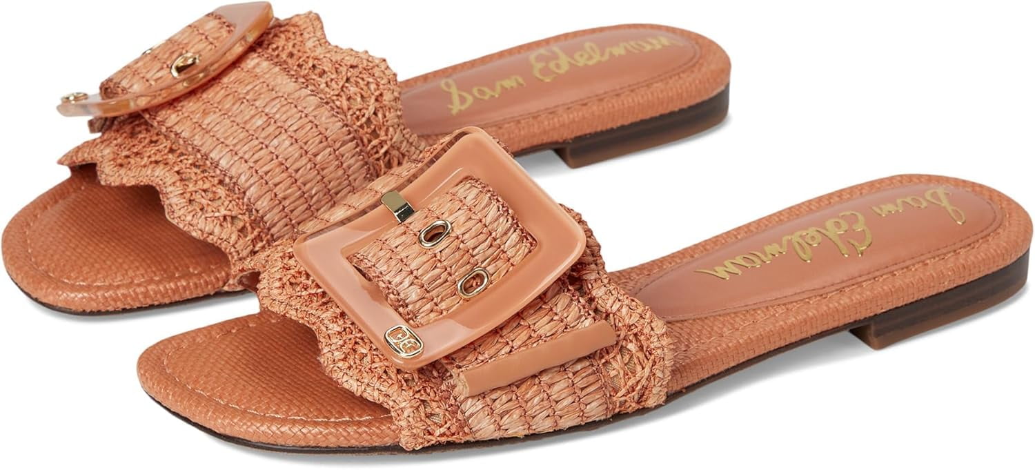 Sam Edelman Womens Bambi Slide Sandal Stucco Coral 6.5M - Walmart.com