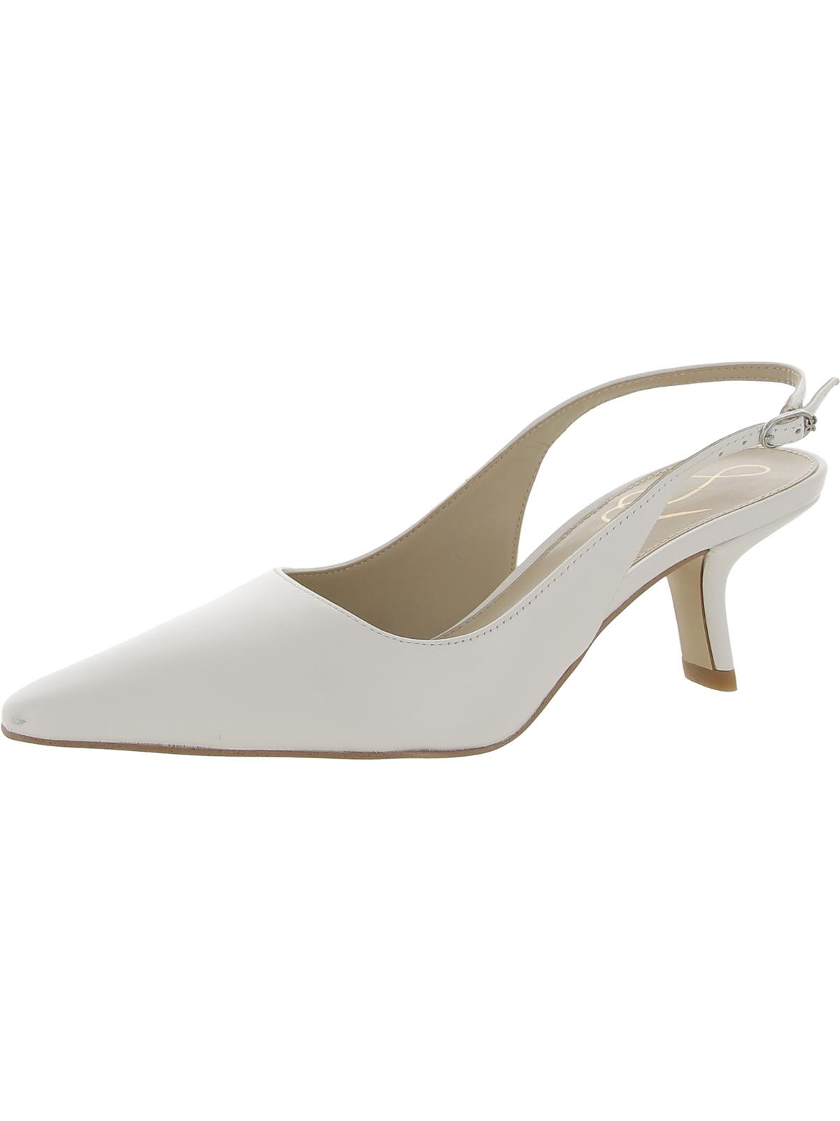 Sam Edelman Womens Bianka Leather Slip On Slingback Heels - Walmart.com