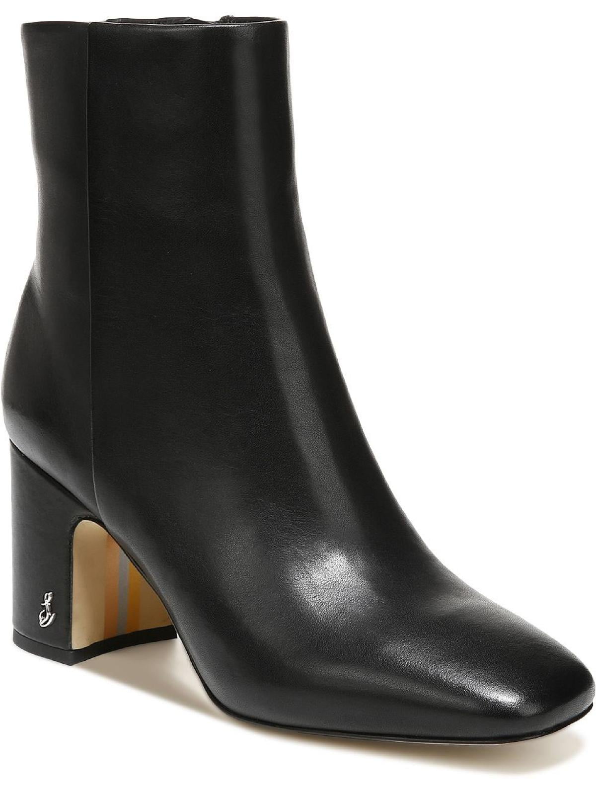 Sam Edelman Womens Fawn Leather Square Toe Ankle Boots - Walmart.com