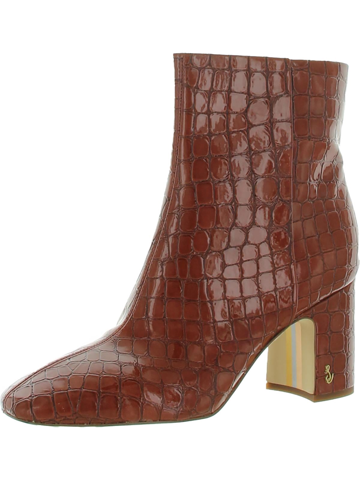 Sam Edelman Womens Fawn Leather Square Toe Ankle Boots - Walmart.com