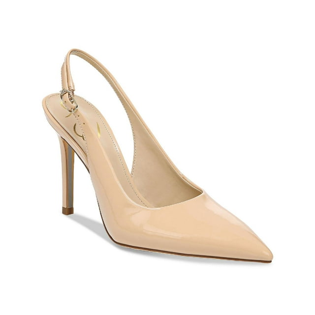 Sam Edelman Womens Hazel Patent Pumps Slingback Heels - Walmart.com
