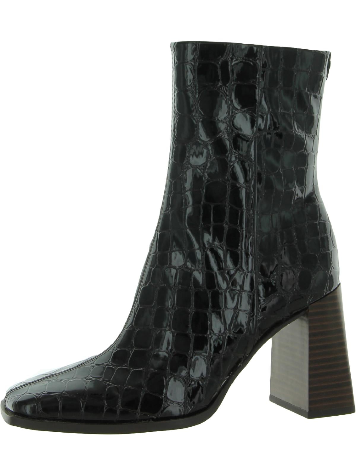 Sam Edelman Ivette 2 Espresso Squared Toe Stacked Block Heel Leather ...