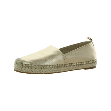 Sam Edelman Kenley Gold Leather Rounded Toe Slip On Espadrilles Classic ...
