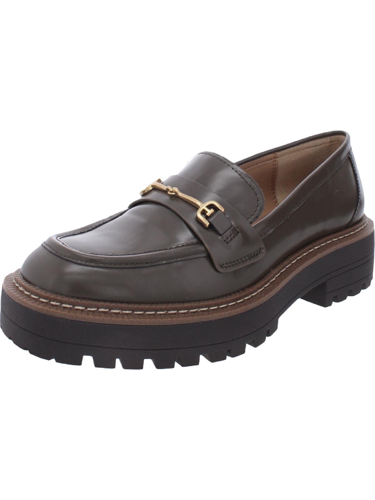 Sam Edelman Womens Laurs Leather Lug Sole Loafers - Walmart.com