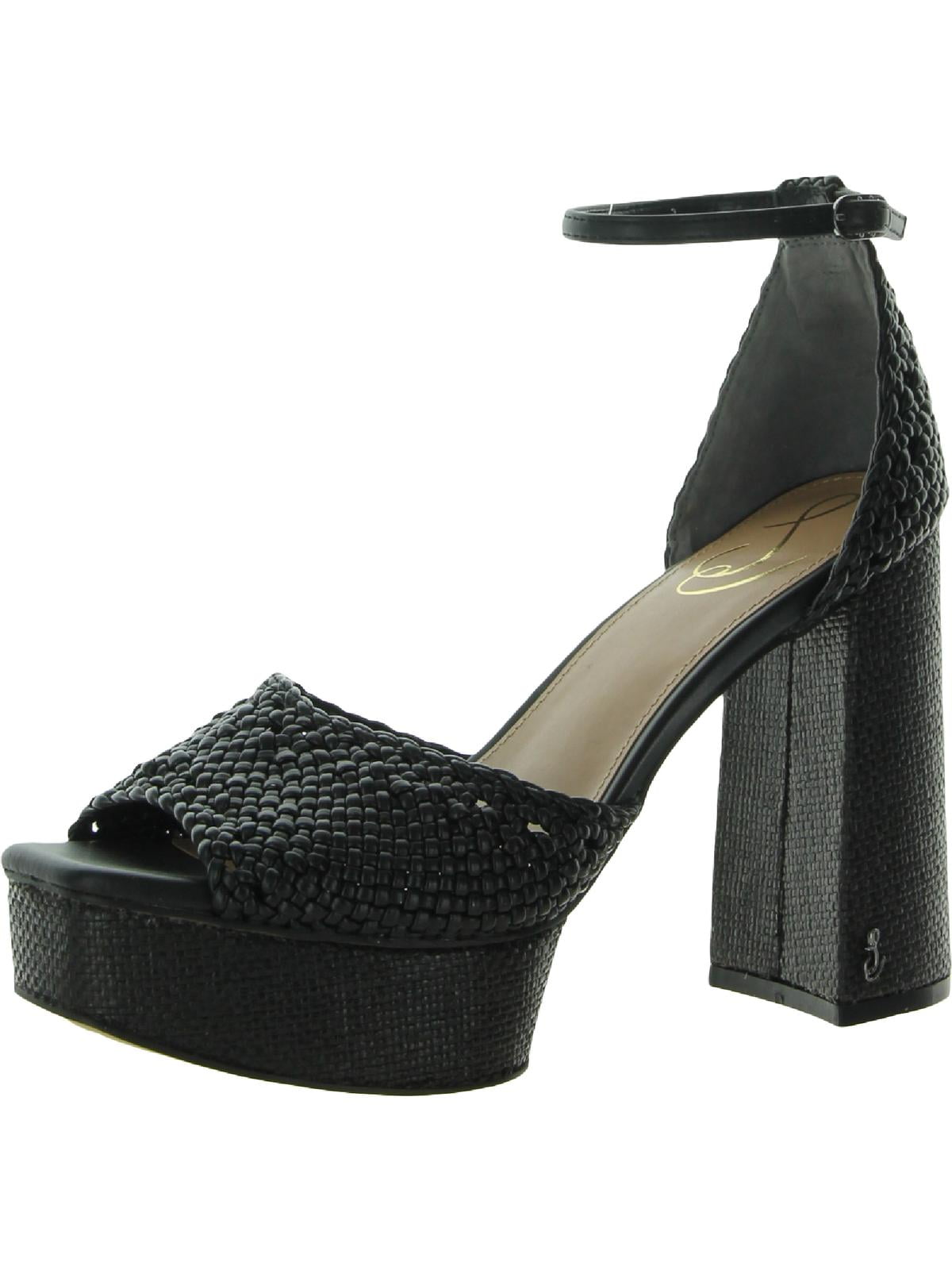Sam Edelman Womens Nattie Faux Leather Square Toe Platform Sandals ...