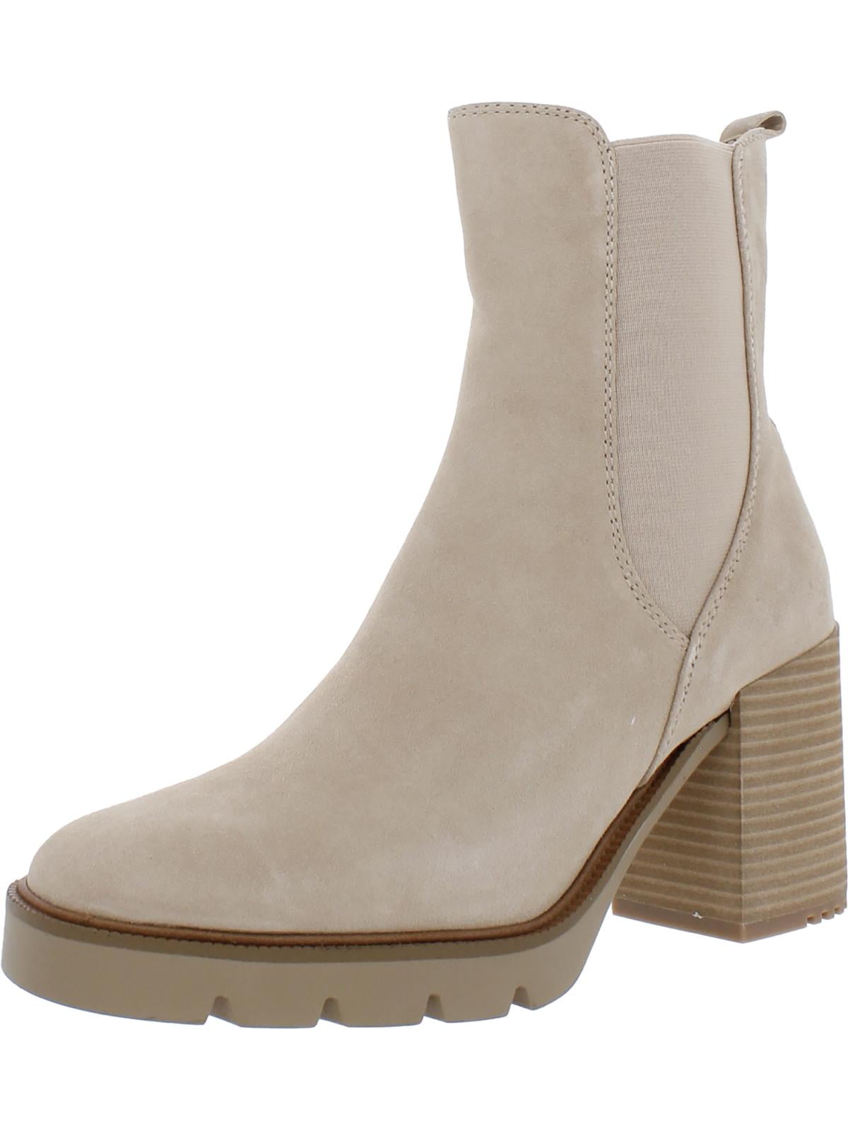 Sam Edelman Rollins Sesame Stacked Block Heel Pull On Almond Toe Ankle ...