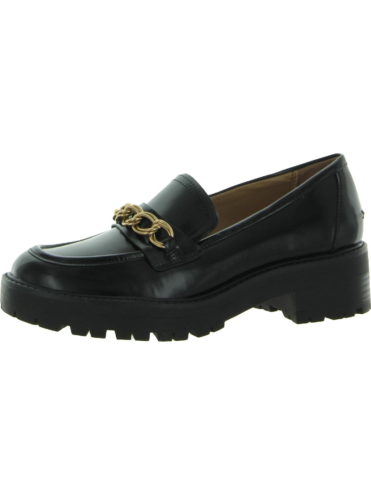 Sam Edelman Womens Taelor Patent Chain Penny Loafers - Walmart.com
