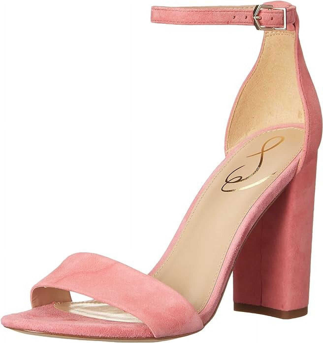 Sam Edelman Yaro Carmine Rose Ankle Strap Open Round Toe Block High ...
