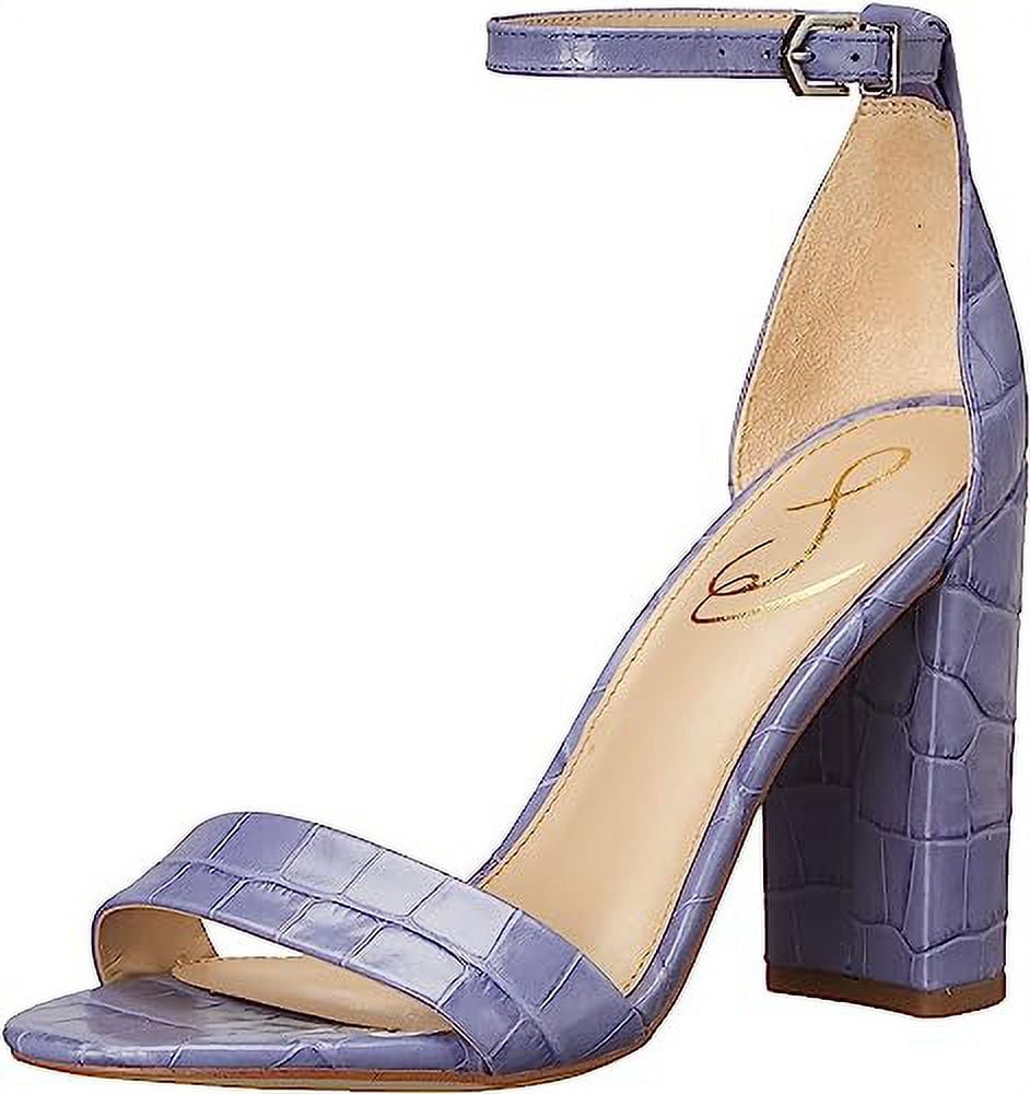 Sam Edelman Yaro Dusty Violet Ankle Strap Open Round Toe Block High ...