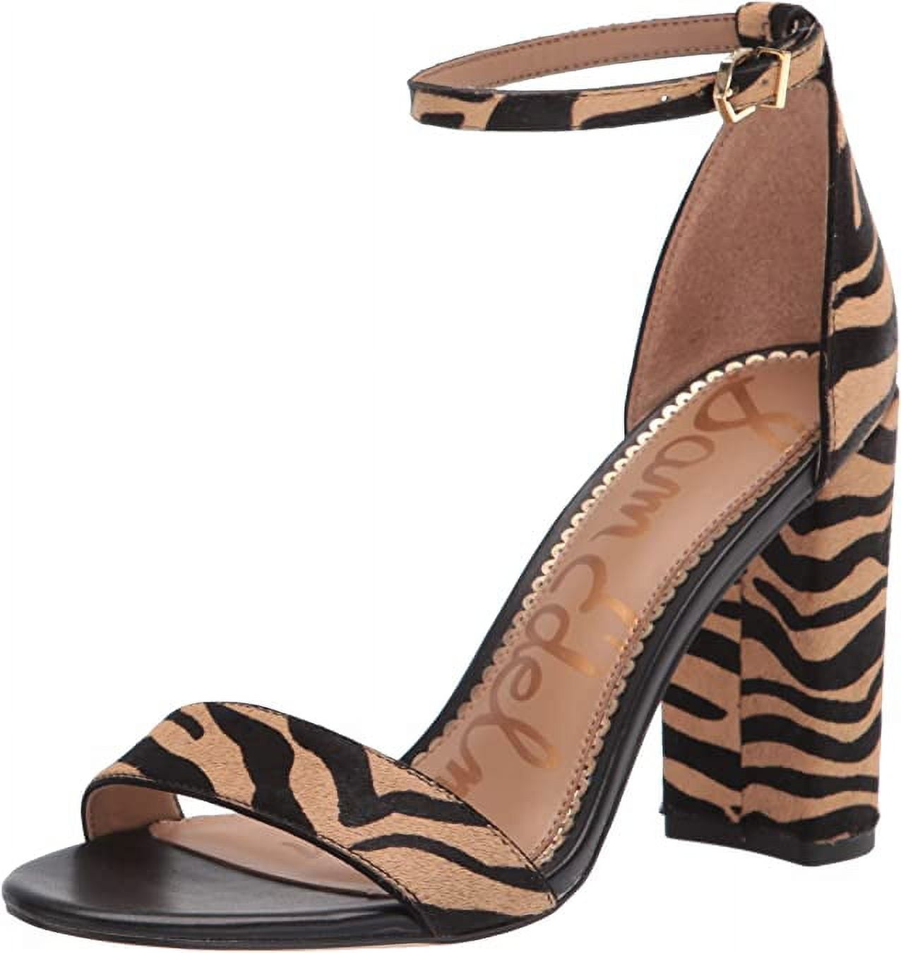 Sam Edelman Yaro New Tiger Block Heel Ankle Strap Open Toe Dress Heeled ...