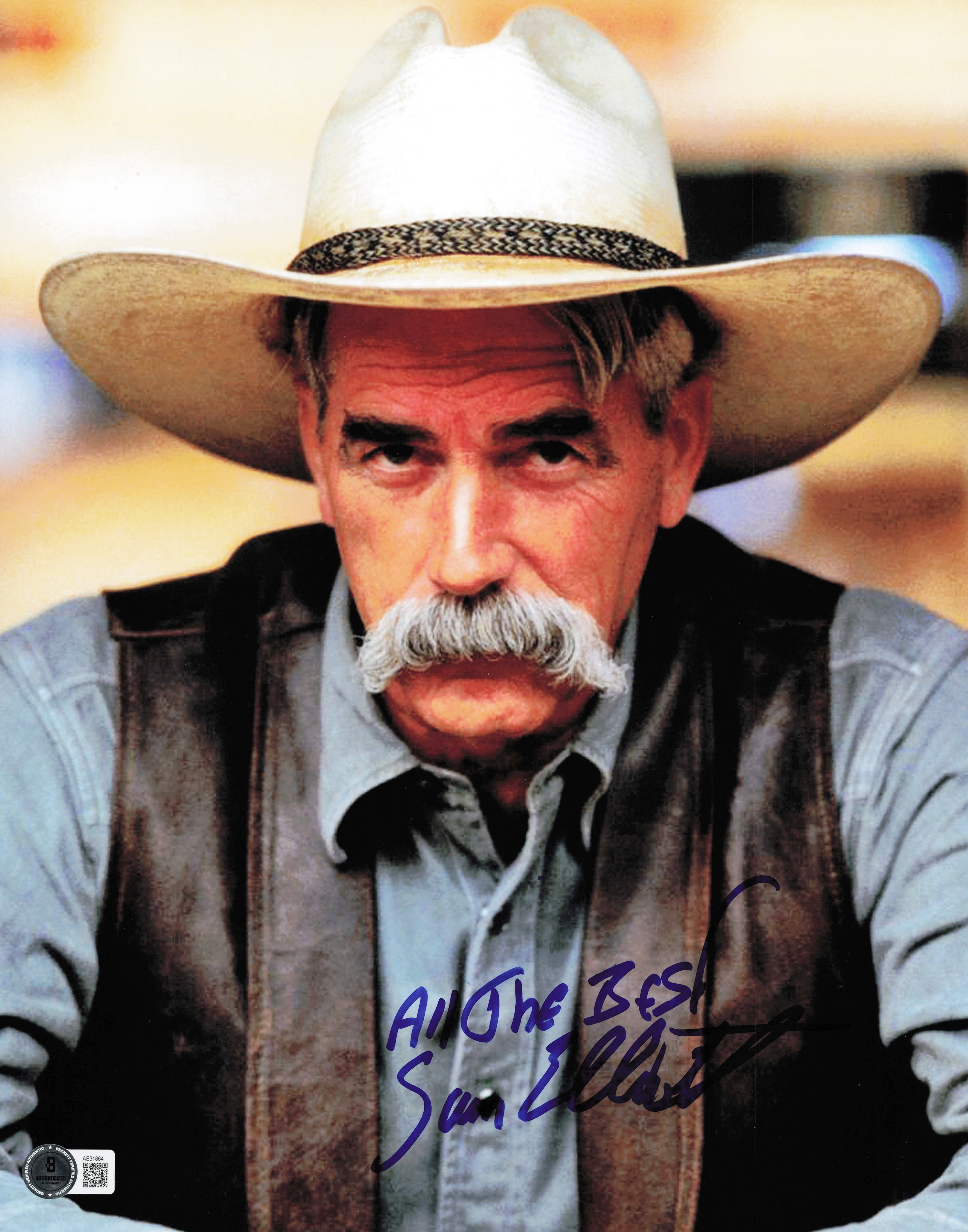Sam Elliott Autographed 11x14 Photo Tombstone "All The Best" Beckett ...