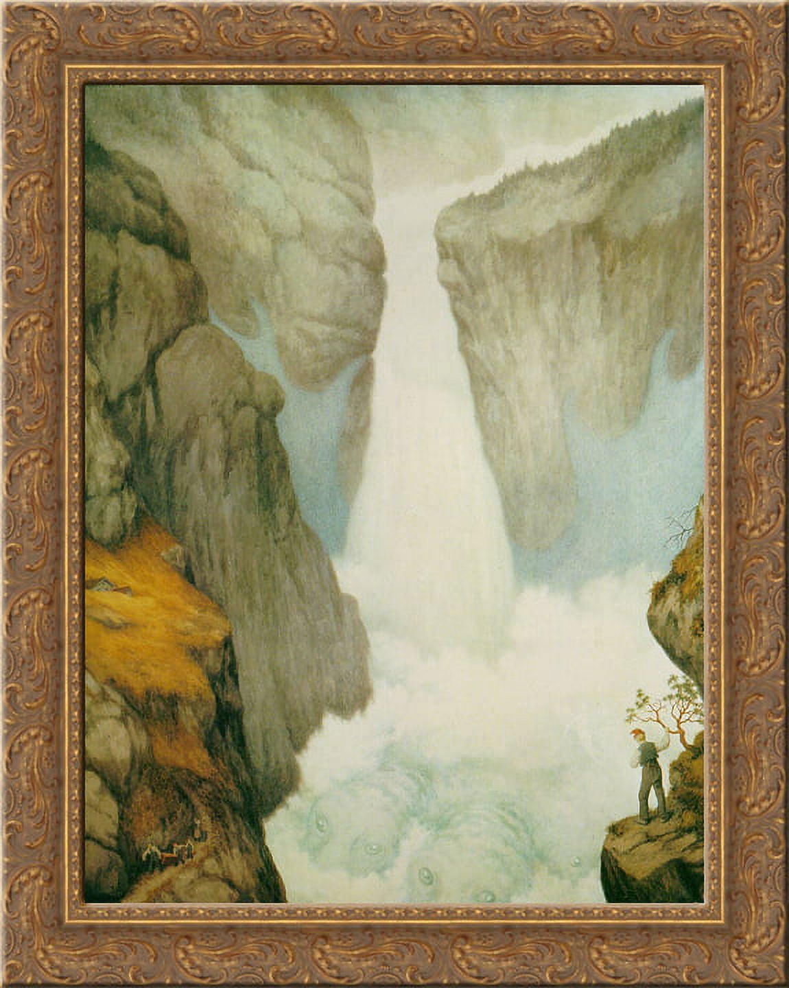 Sam Eyde Foran Svelgfoss 24x20 Gold Ornate Wood Framed Canvas Art by ...