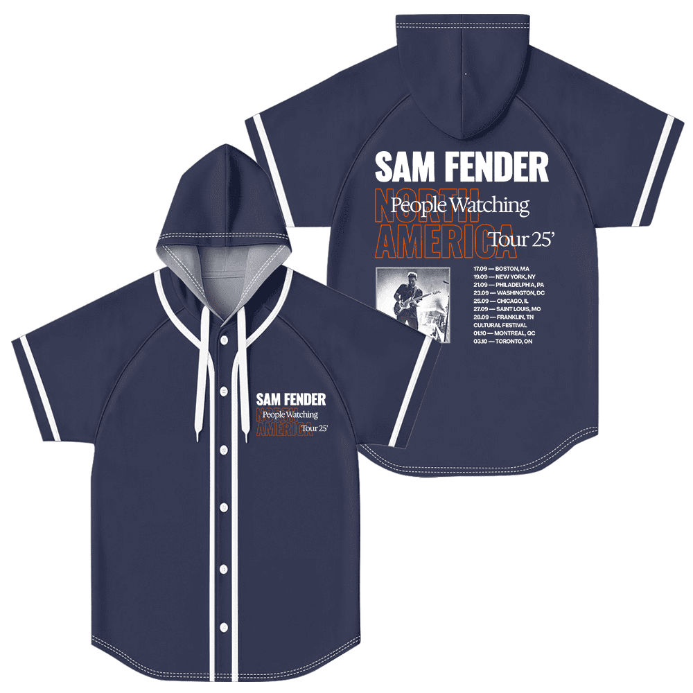 Sam Fender People Watching North America Tour 2025 Baseball Jersey ...