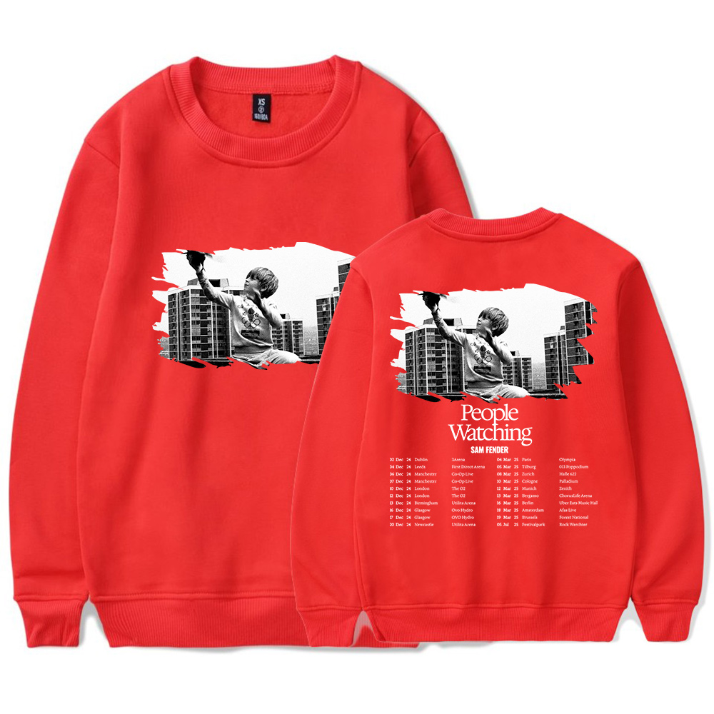 Sam Fender People Watching Tour 2024 Crewncek Sweatshirt Merch Casual ...