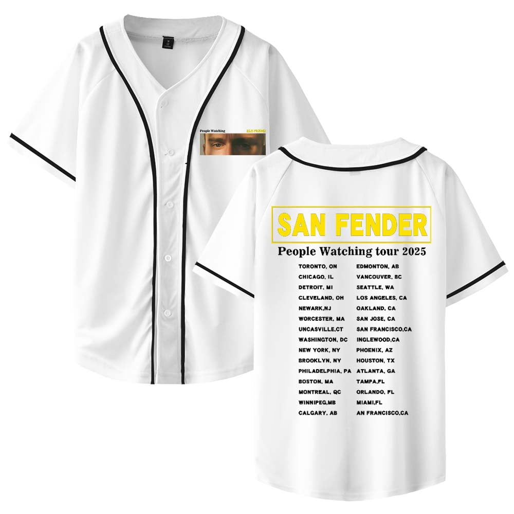 Sam Fender People Watching Tour 2025 Baseball Jersey Shirt V-Neck Women ...