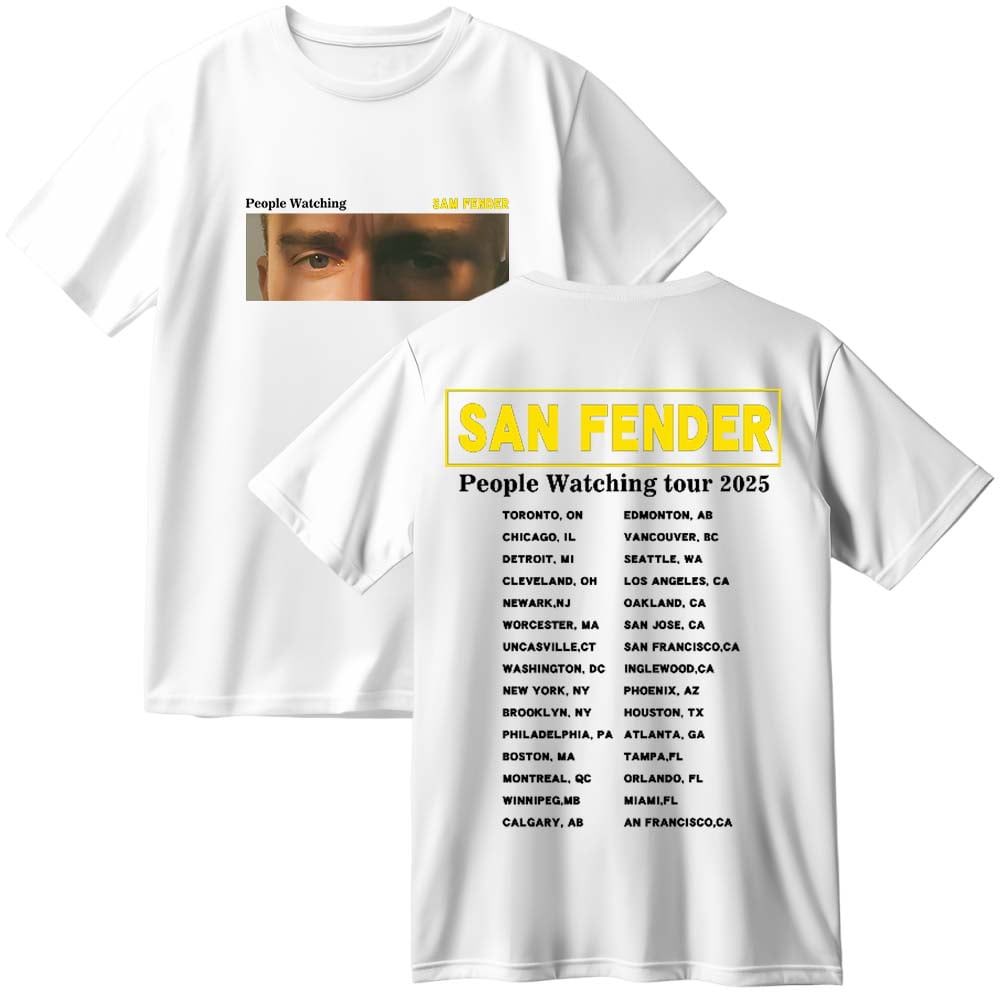 Sam Fender People Watching Tour 2025 Merch Cotton T-Shirt Women Men ...