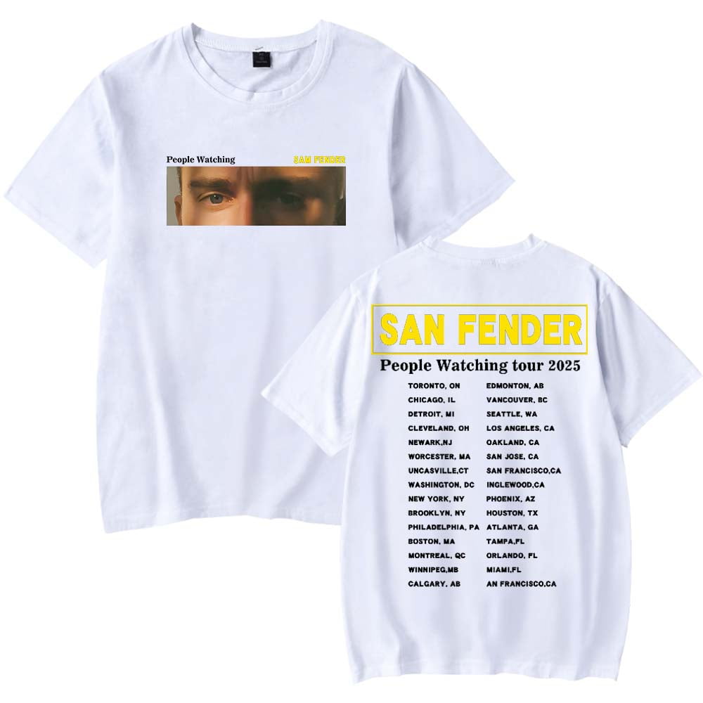 Sam Fender People Watching Tour 2025 Merch T-Shirt Women Men Casual ...
