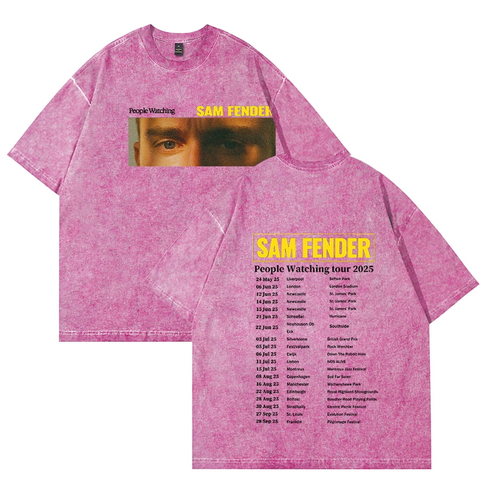 Sam Fender People Watching tour 2025 T-shirts Women Men Cotton Wash ...