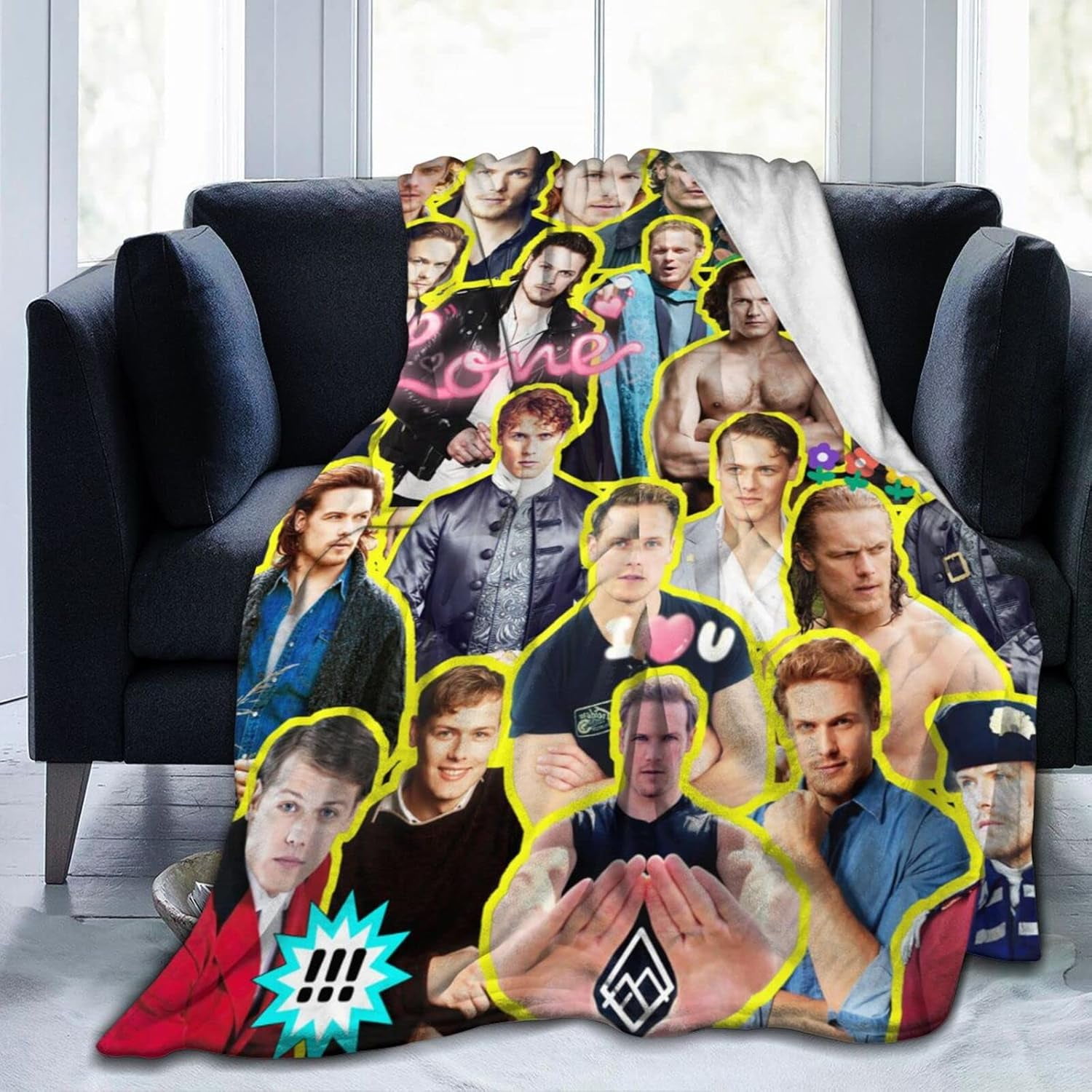 Sam Heughan Blanket Soft and Warm Lightweight Fluffy Throws Blankets ...