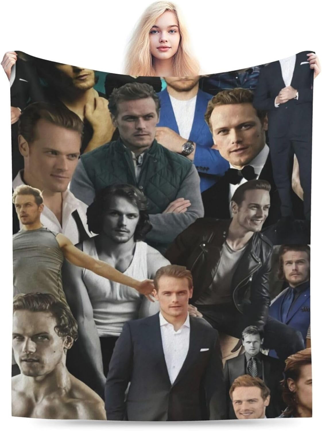Sam Heughan Blanket Soft and Warm Lightweight Fluffy Throws Blankets ...