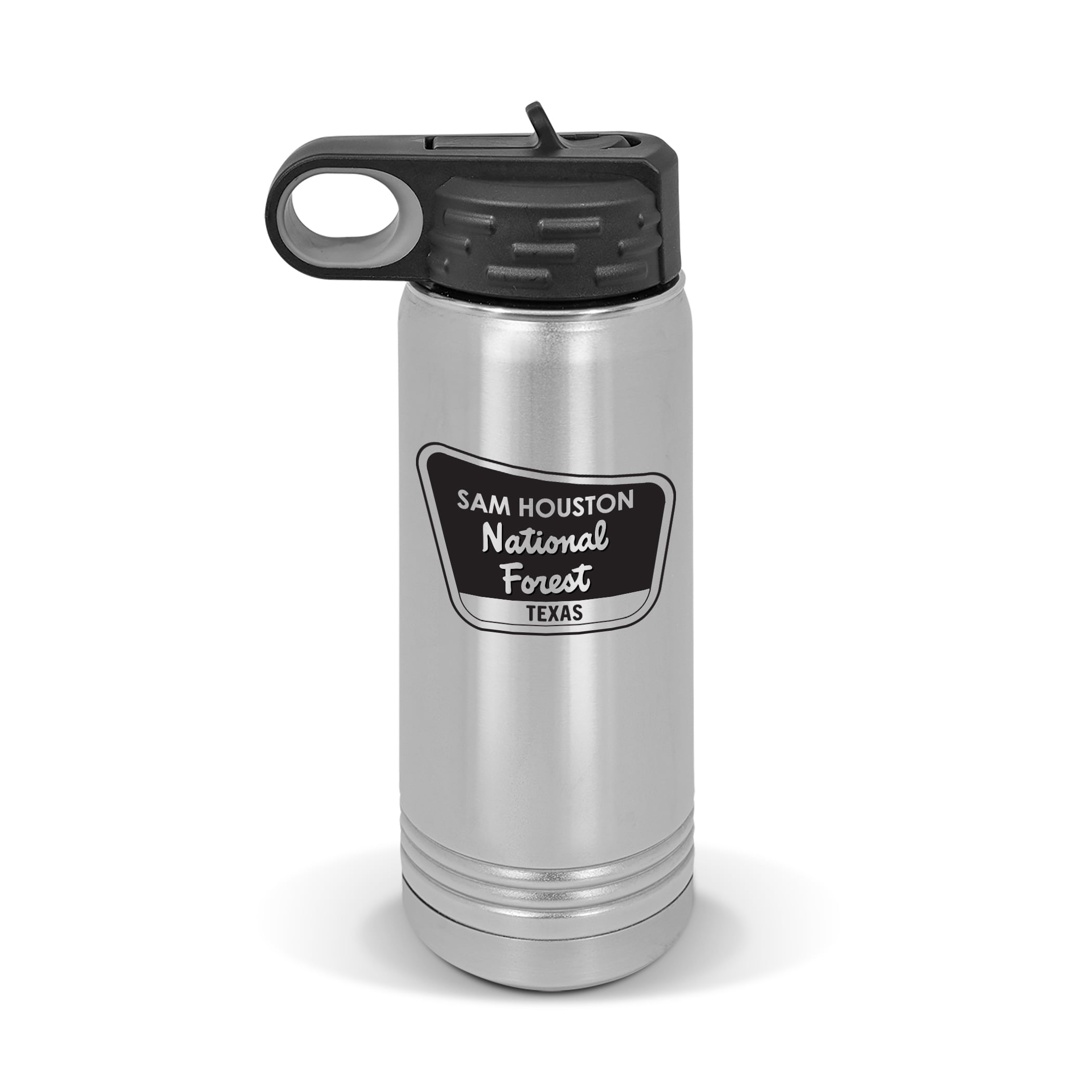 Sam Houston National Forest Water Bottle 20 oz - Laser Engraved w/ Flip ...