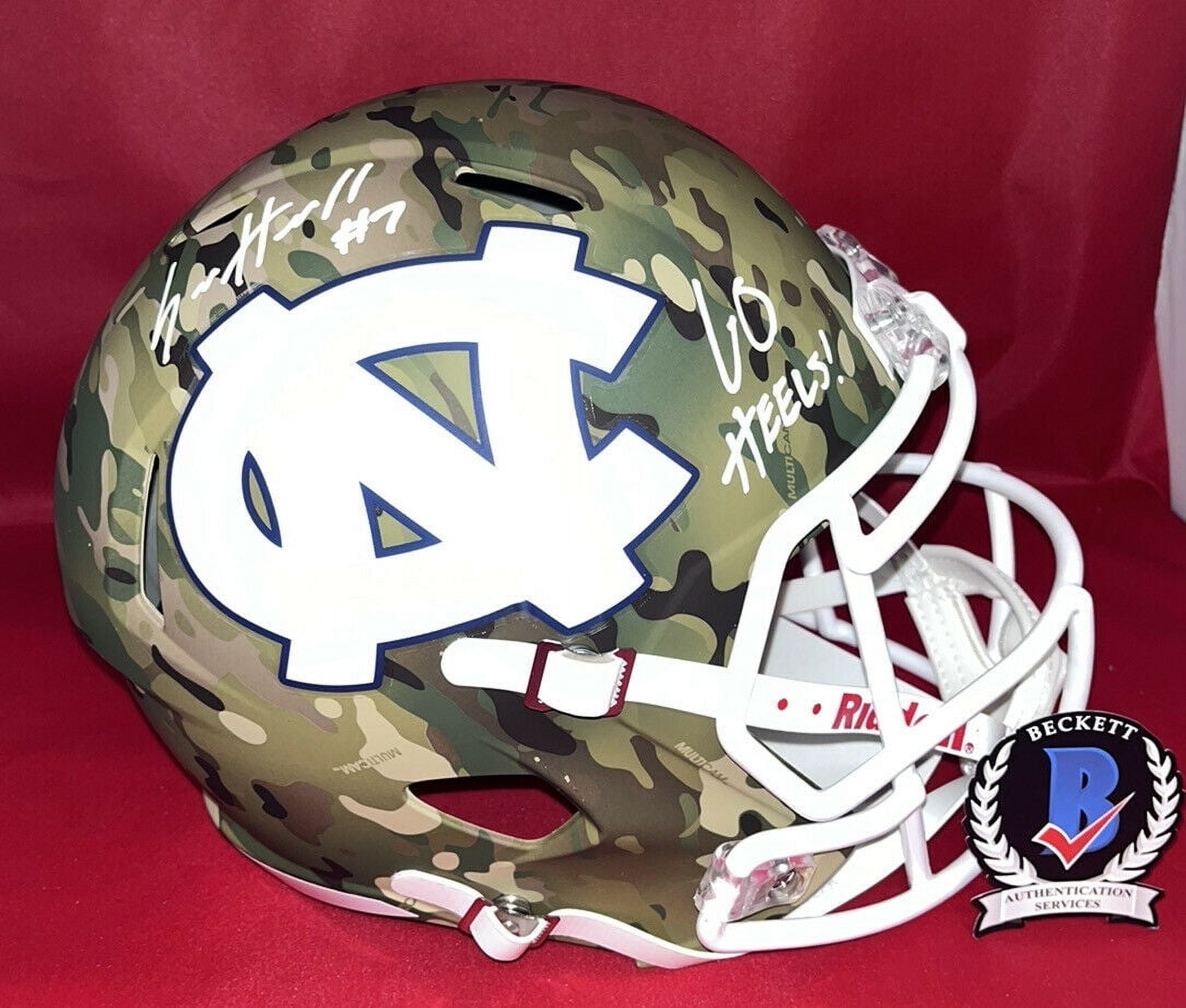 Sam Howell Signed North Carolina Tar Heels Camo Full Size Helmet Bas ...