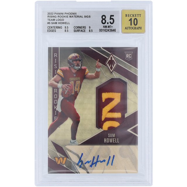 Sam Howell Washington Commanders Autographed 2022 Panini Phoenix Logo ...