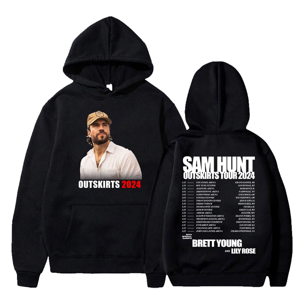 Sam Hunt Hoodie Outskirts Tour 2024 Merch Hooded Sweatshirt Women Men ...