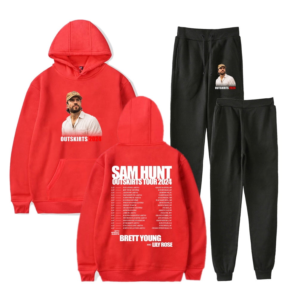 Sam Hunt Outskirts Tour 2024 Merch Hoodie Jogger Pants Two Piece Set ...