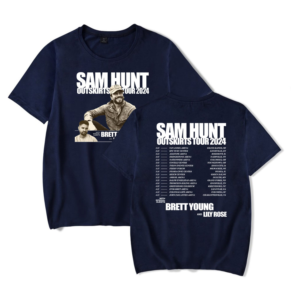 Sam Hunt Outskirts Tour 2024 T-Shirt Merch Summer For Men/Women Unisex ...
