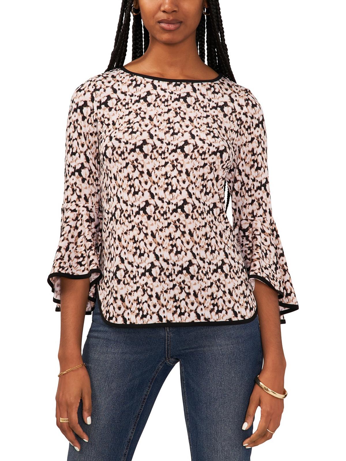Sam & Jess Womens Animal Print Knit Blouse - Walmart.com