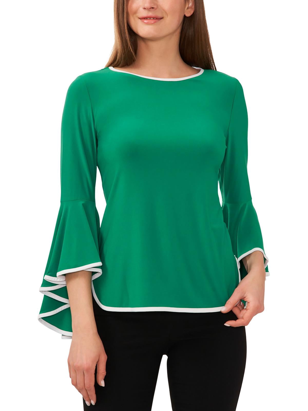 Sam & Jess Womens Contrast Trim Blouse - Walmart.com