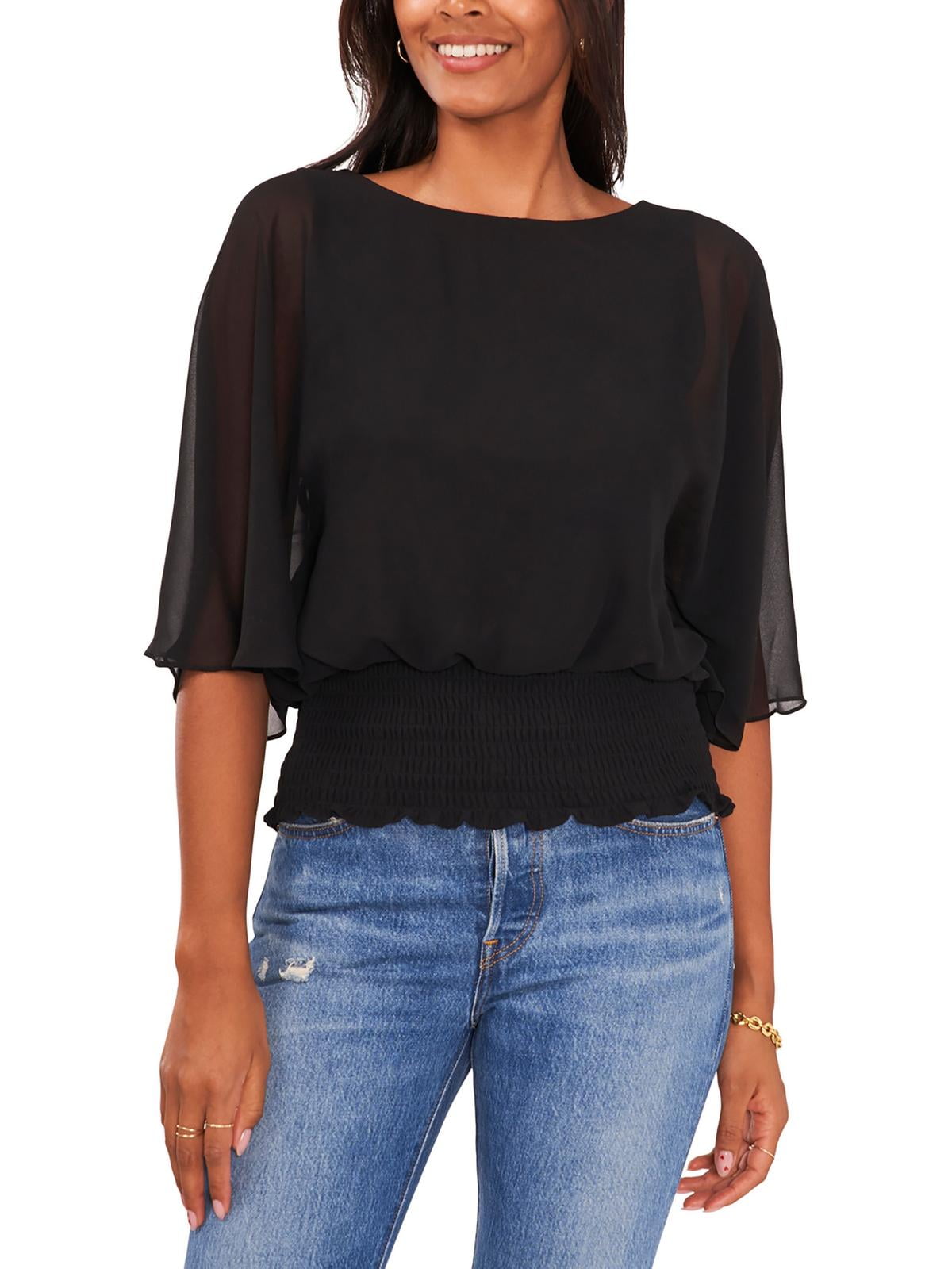 Sam and Jess Womens Smocked Blouse - Walmart.com