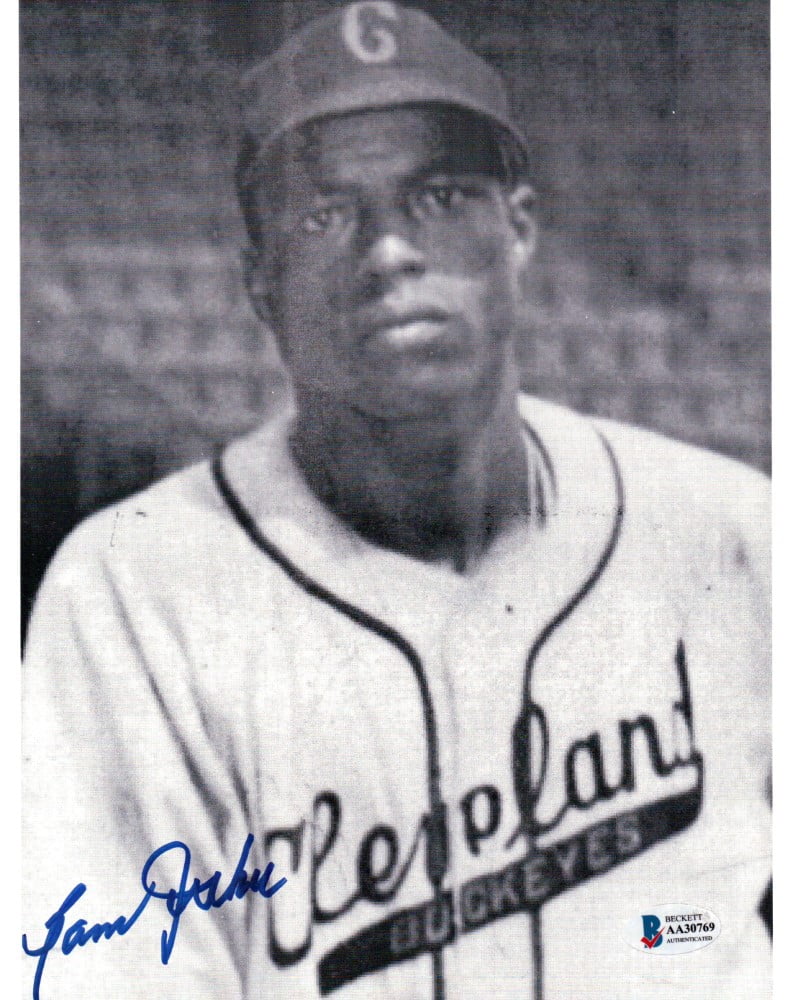 Sam Jethroe Autographed 8X10 Photo Cleveland Buckeyes Pose Low Auto BAS ...