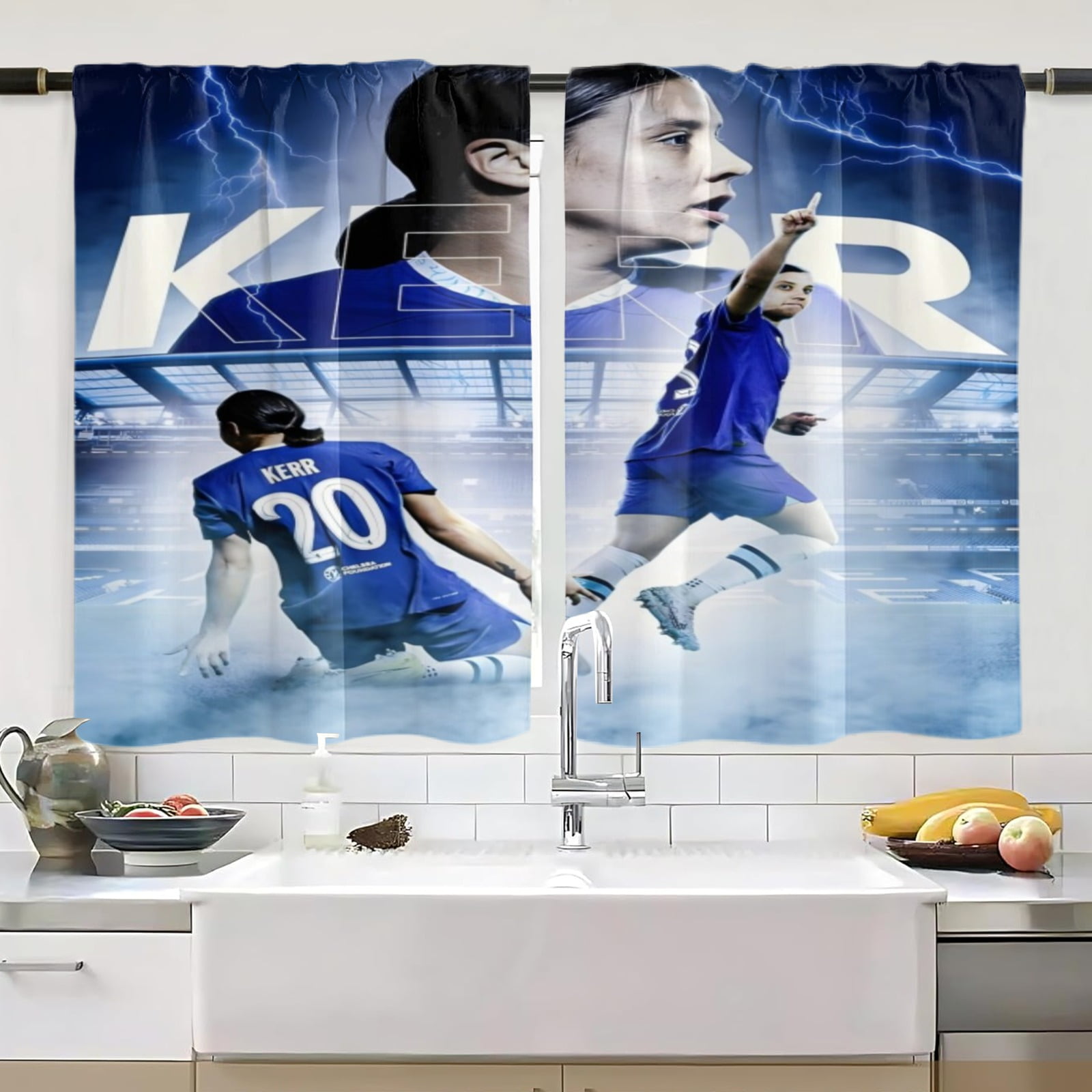 Sam Kerr Window Curtain - 2 Panels(28"x40") - Walmart.com