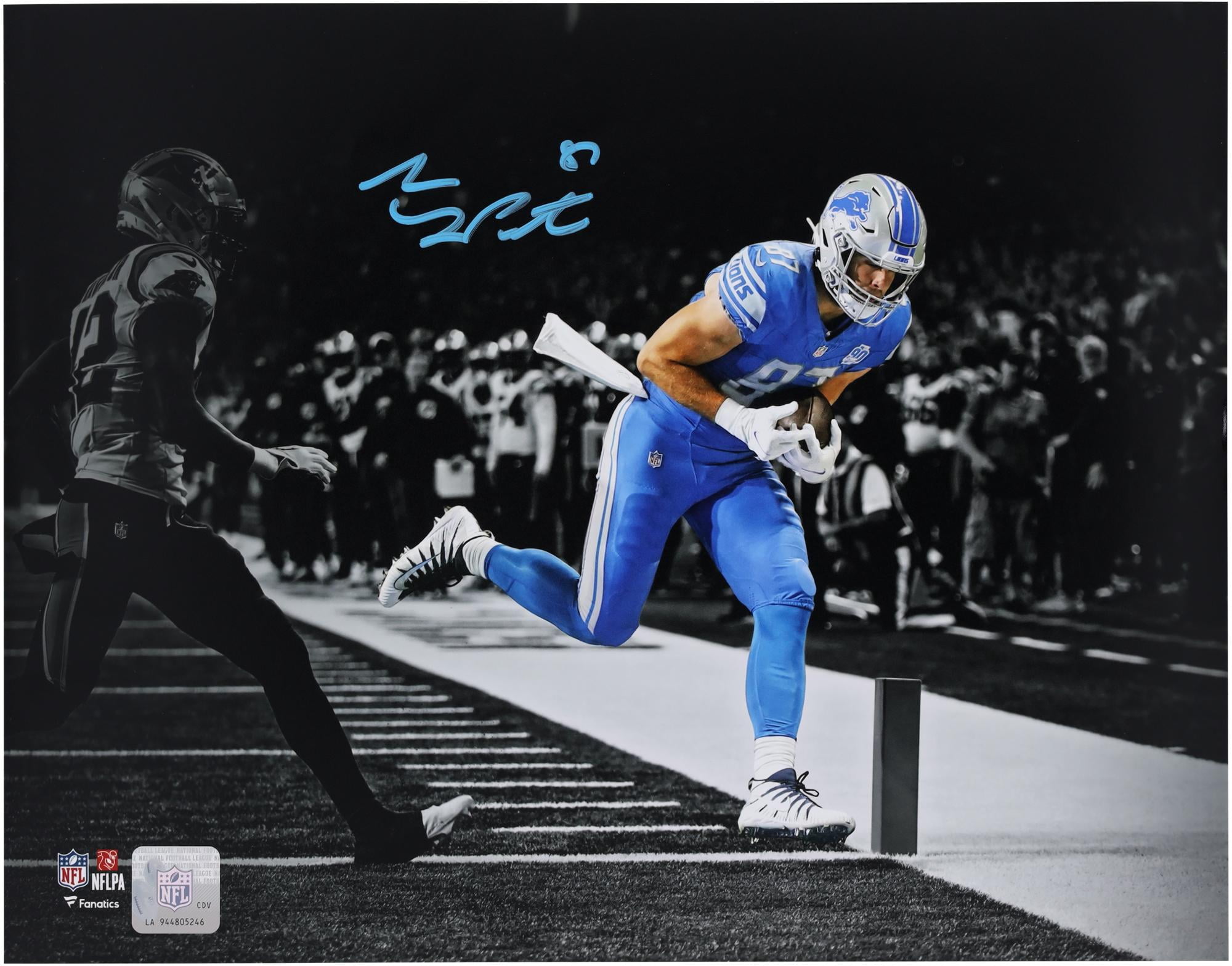 Sam LaPorta Detroit Lions Autographed 11" x 14" Touchdown Spotlight ...