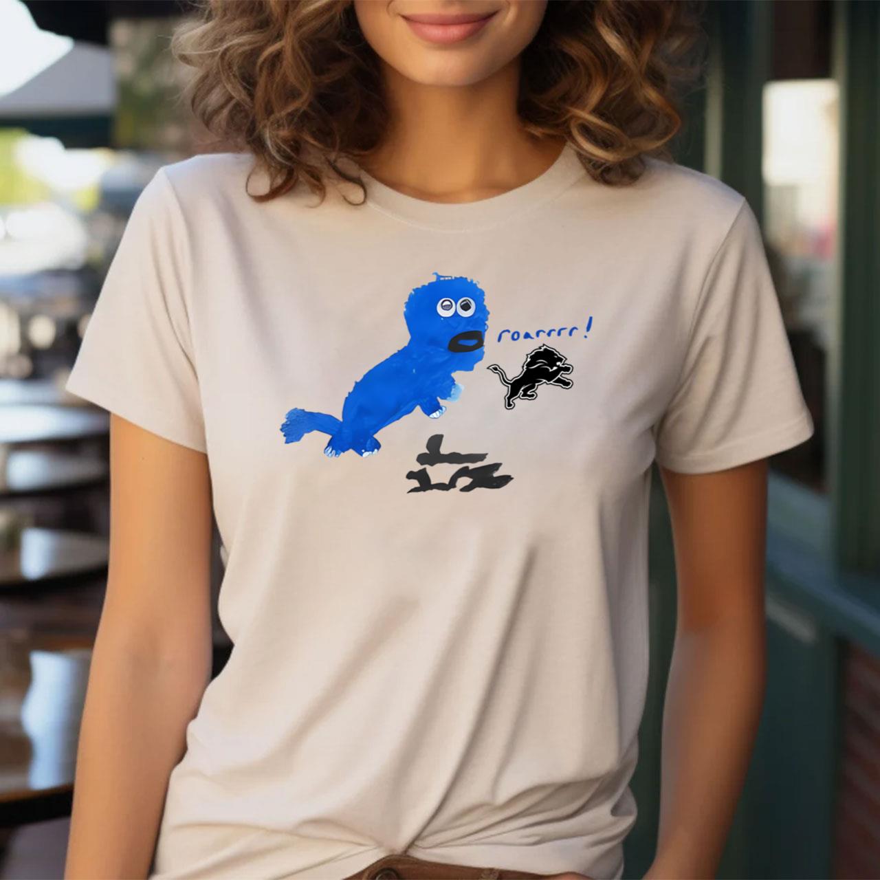 Sam Laporta Draws Lions Logo Detroit Football Fan T Shirt - Walmart.com