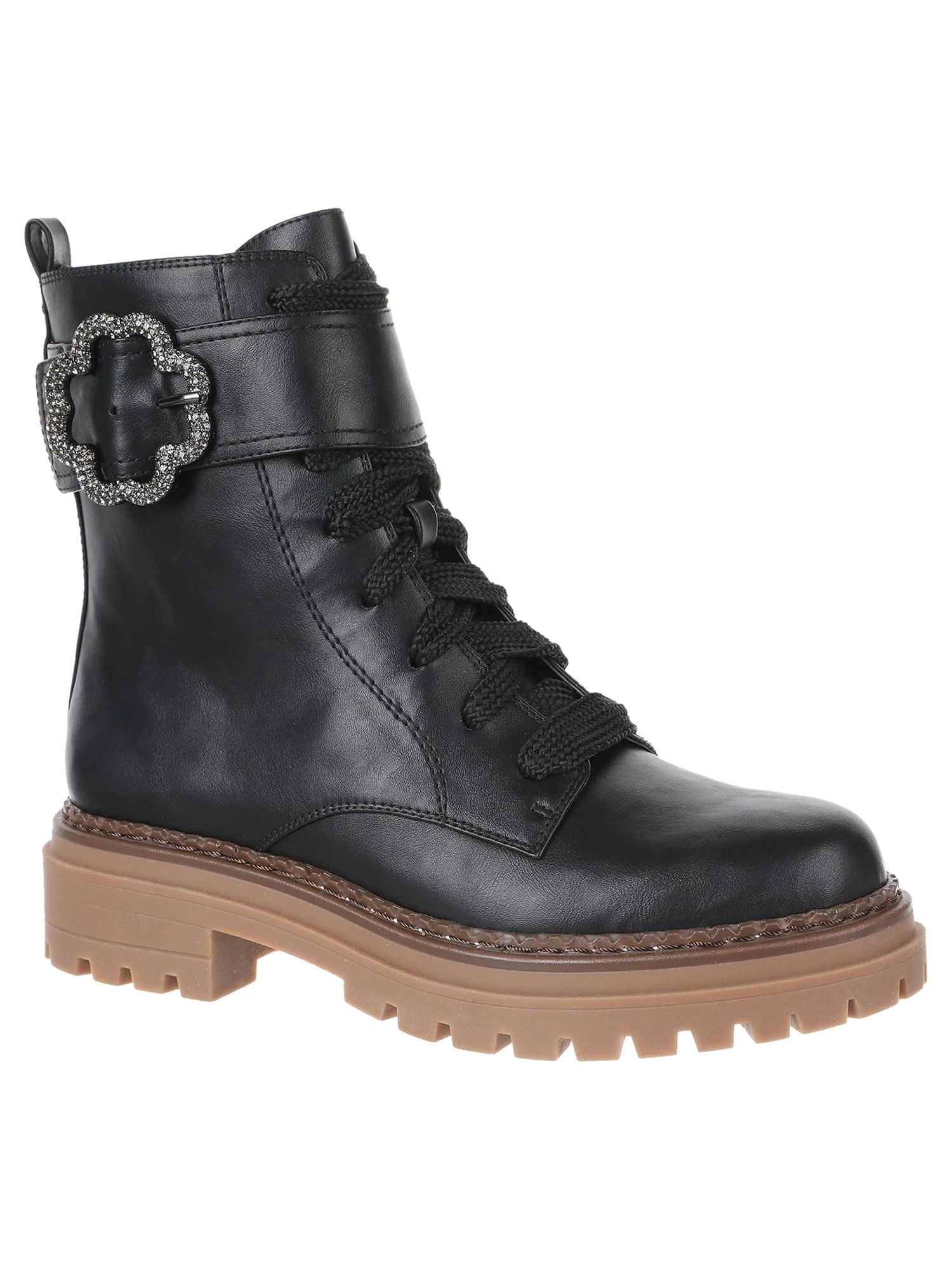 Sam & Libby Women's Samantha Embellished Combat Boot - Walmart.com