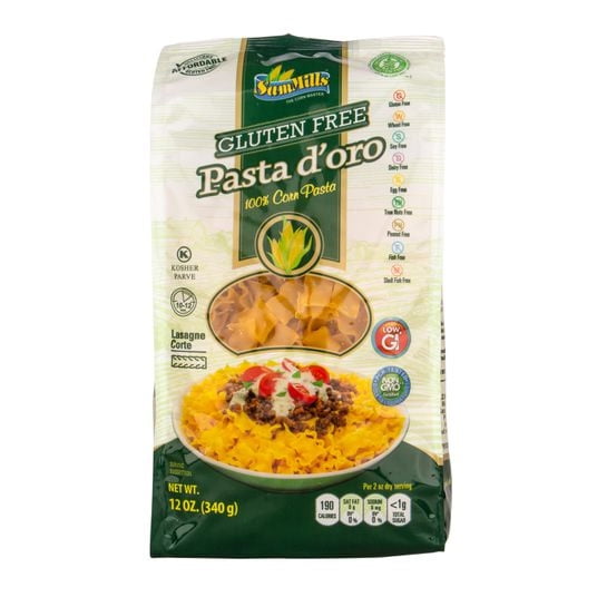 Sam Mills Pasta d'oro Lasagne Corte, Gluten-Free Corn Pasta, Dairy-Free ...