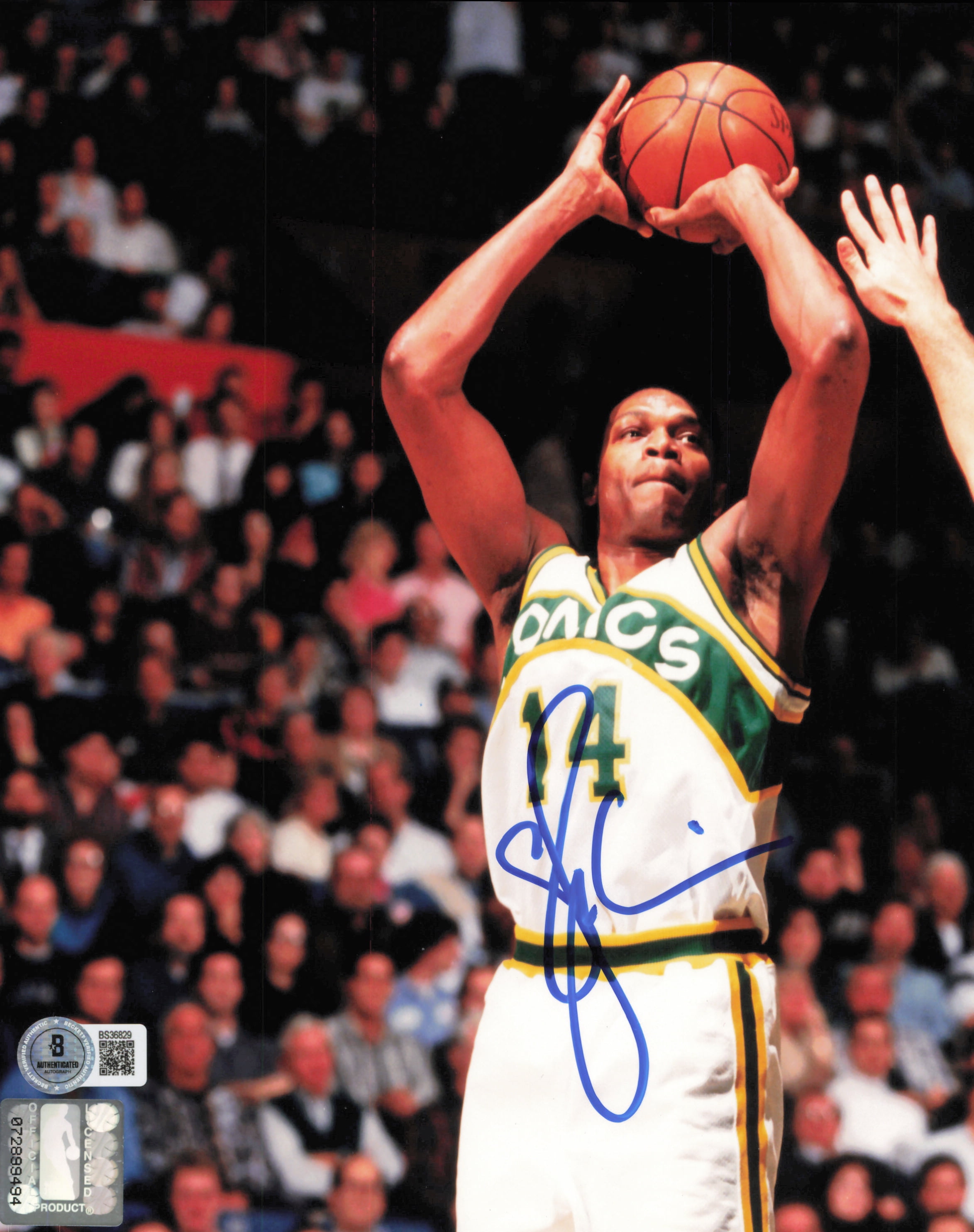 Sam Perkins Autographed 8x10 Photo Seattle Supersonics Beckett BAS QR # ...