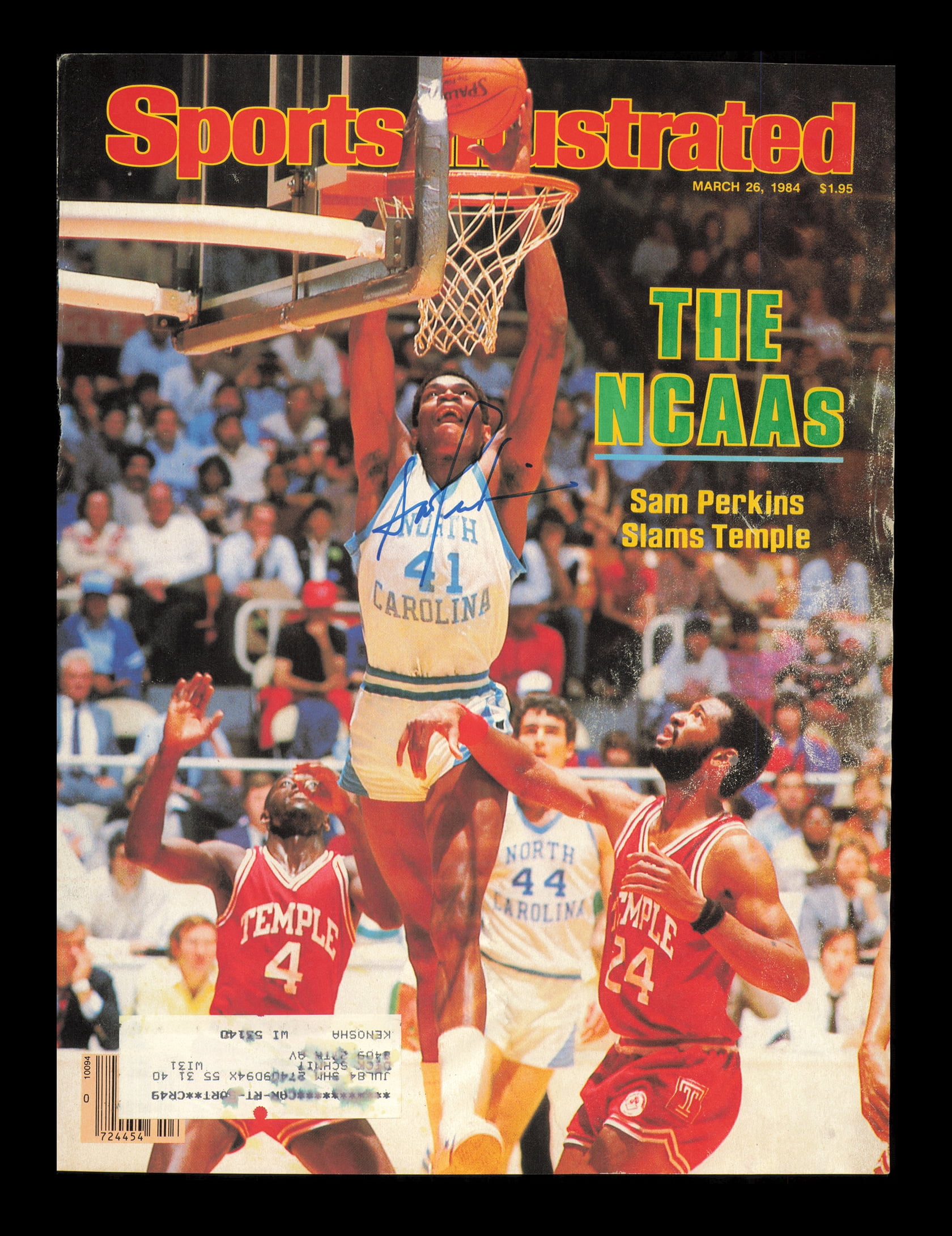 Sam Perkins Autographed Sports Illustrated Cover North Carolina SKU ...