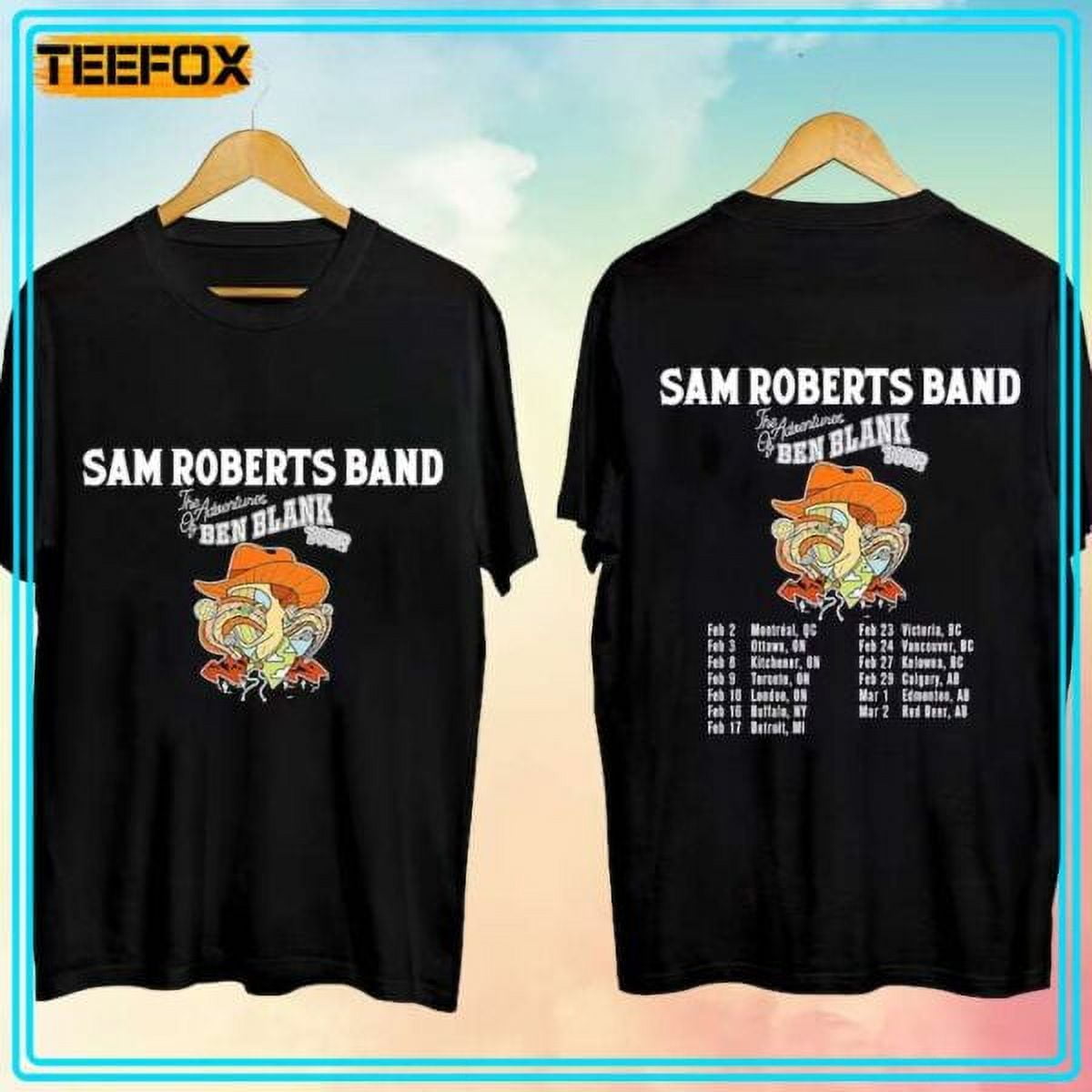 Sam Roberts The Adventures of Ben Blank Tour 2024 Concert T-Shirt ...