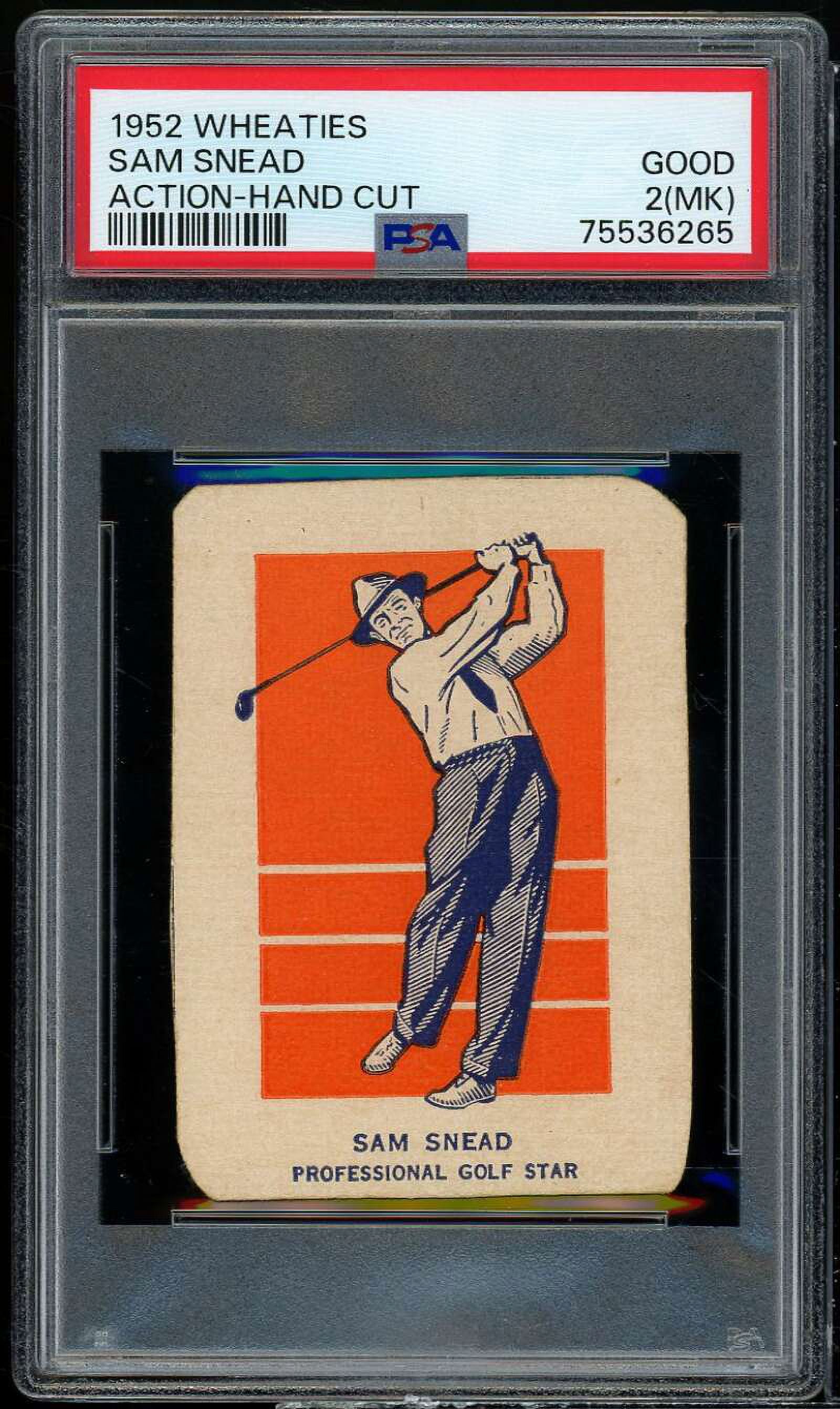Sam Snead Golf Card 1952 Wheaties Action-Hand Cut #nno PSA 2 MK ...