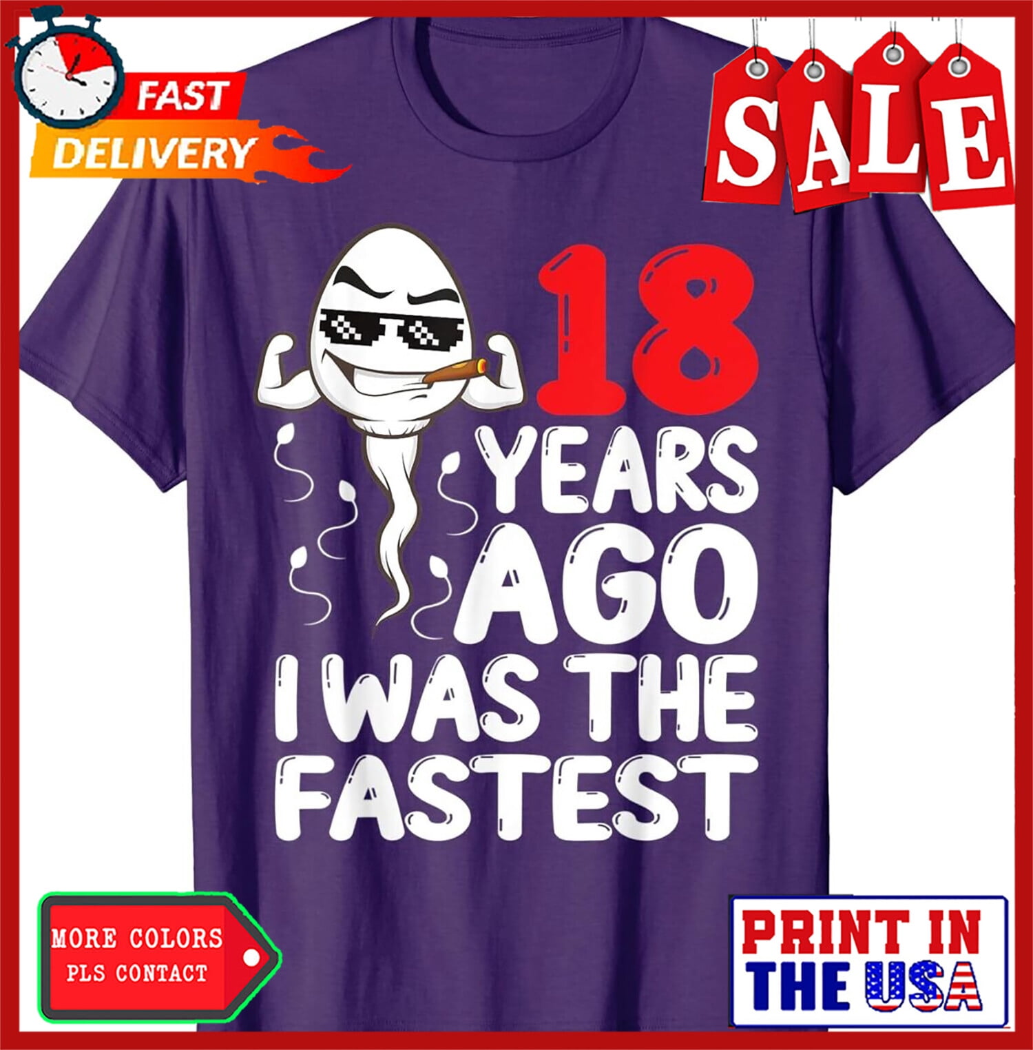 Sam Soft 18 Years Ago I Was The Fastest 18Th Birthday Unisex T-Shirt ...