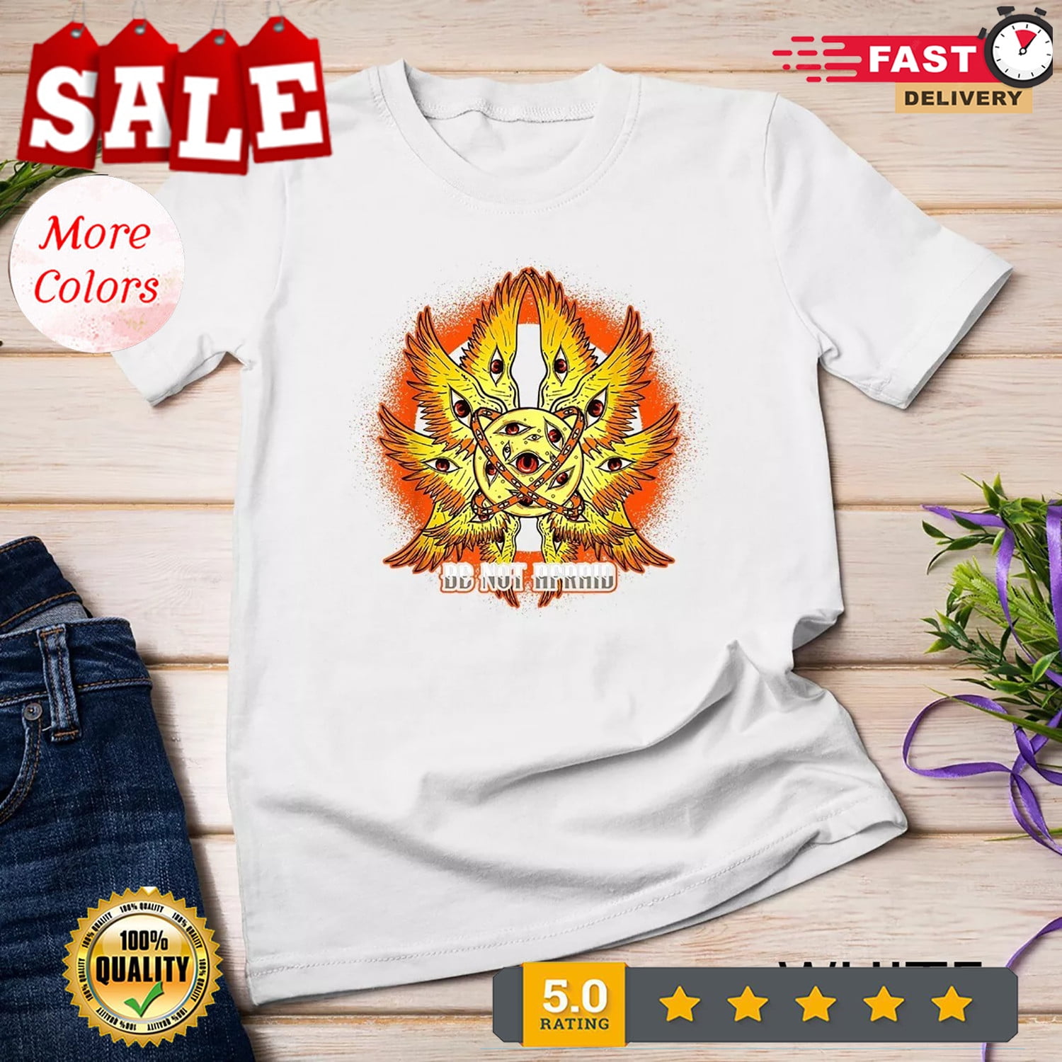 Sam Soft 2025/Biblically Accurate Angel Ophanim Be Not Afraid T-Shirt Unisex T-Shirt - Walmart.com