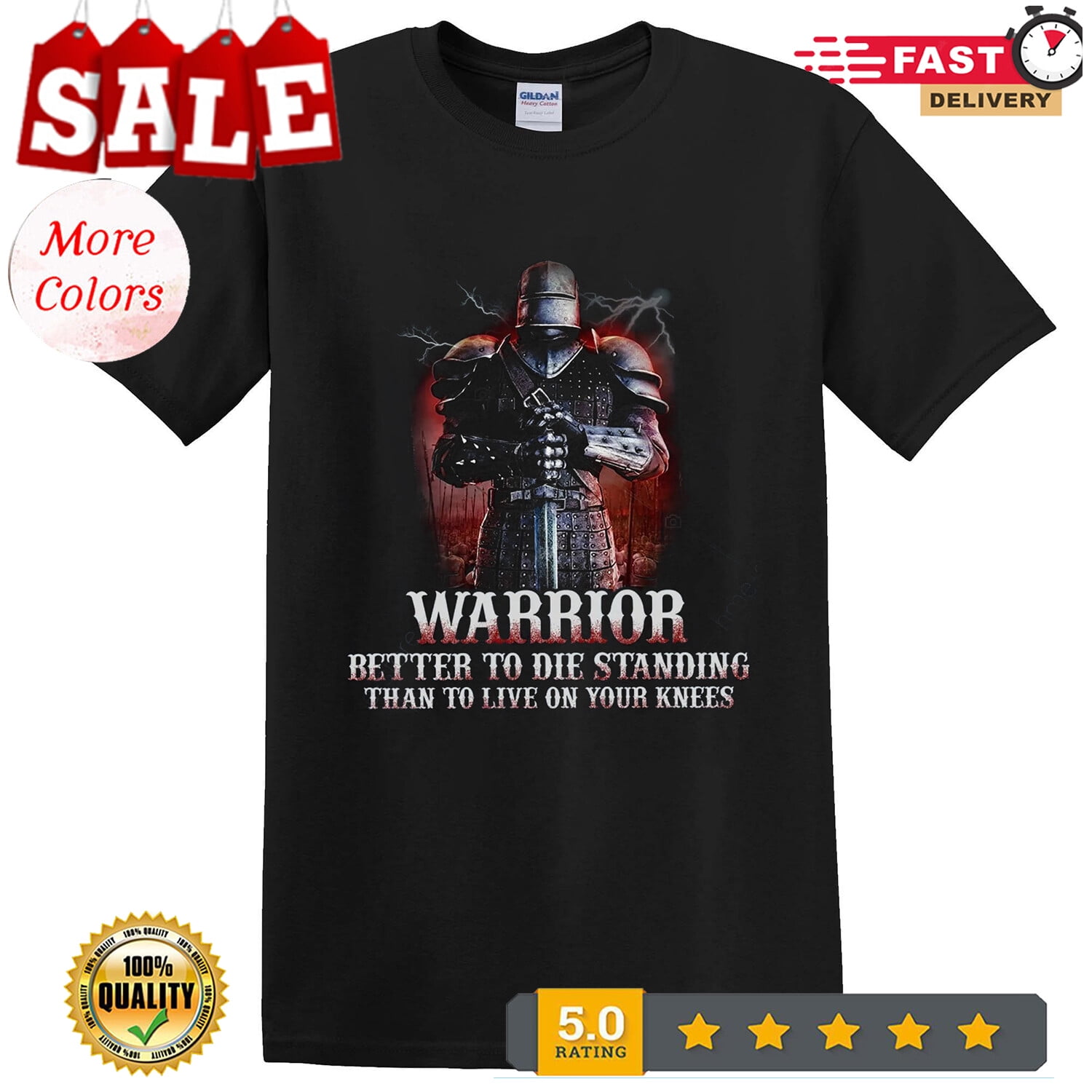 Sam Soft 2025/Christian Warrior Knight Templar T-Shirt Better Die ...